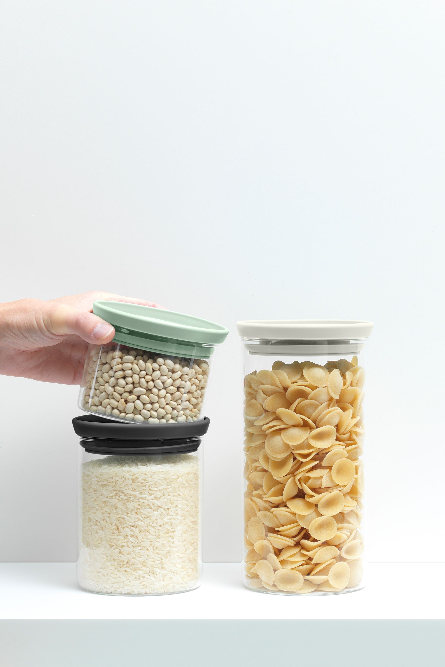 Buy Brabantia Clear Glass Jars Set of 3 from the Next UK online shop