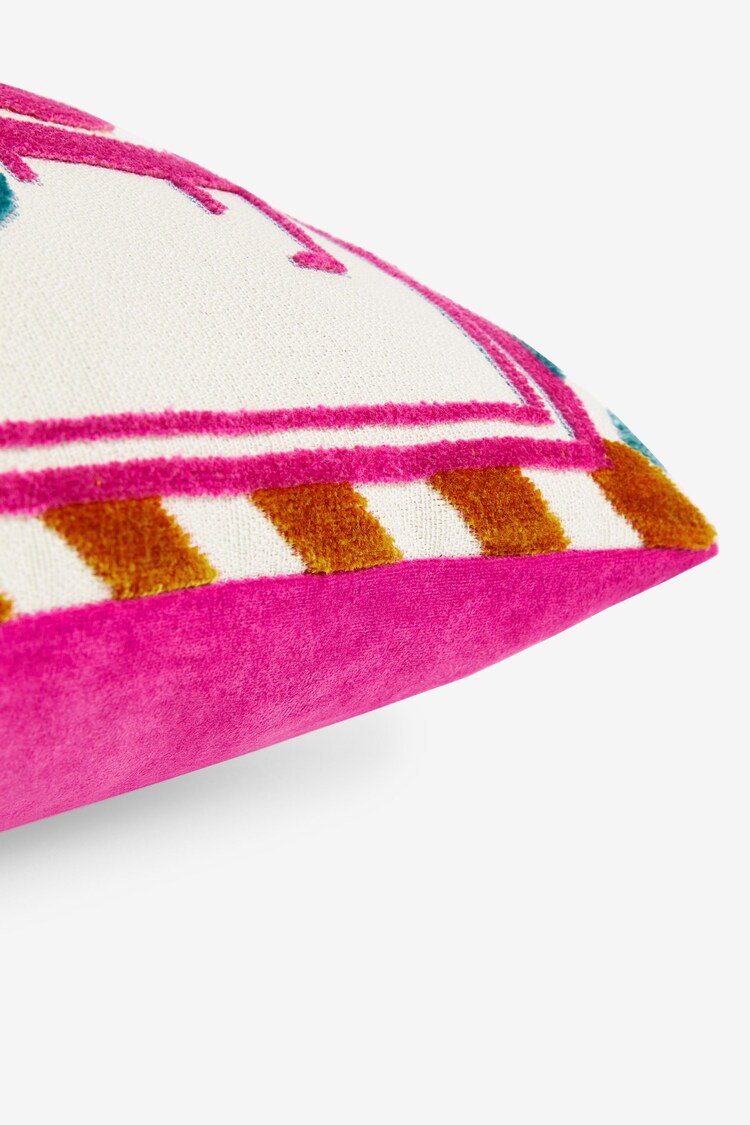 Buy Multi Bright House Of Fun! Cut Velvet Rectangular Cushion from the ...