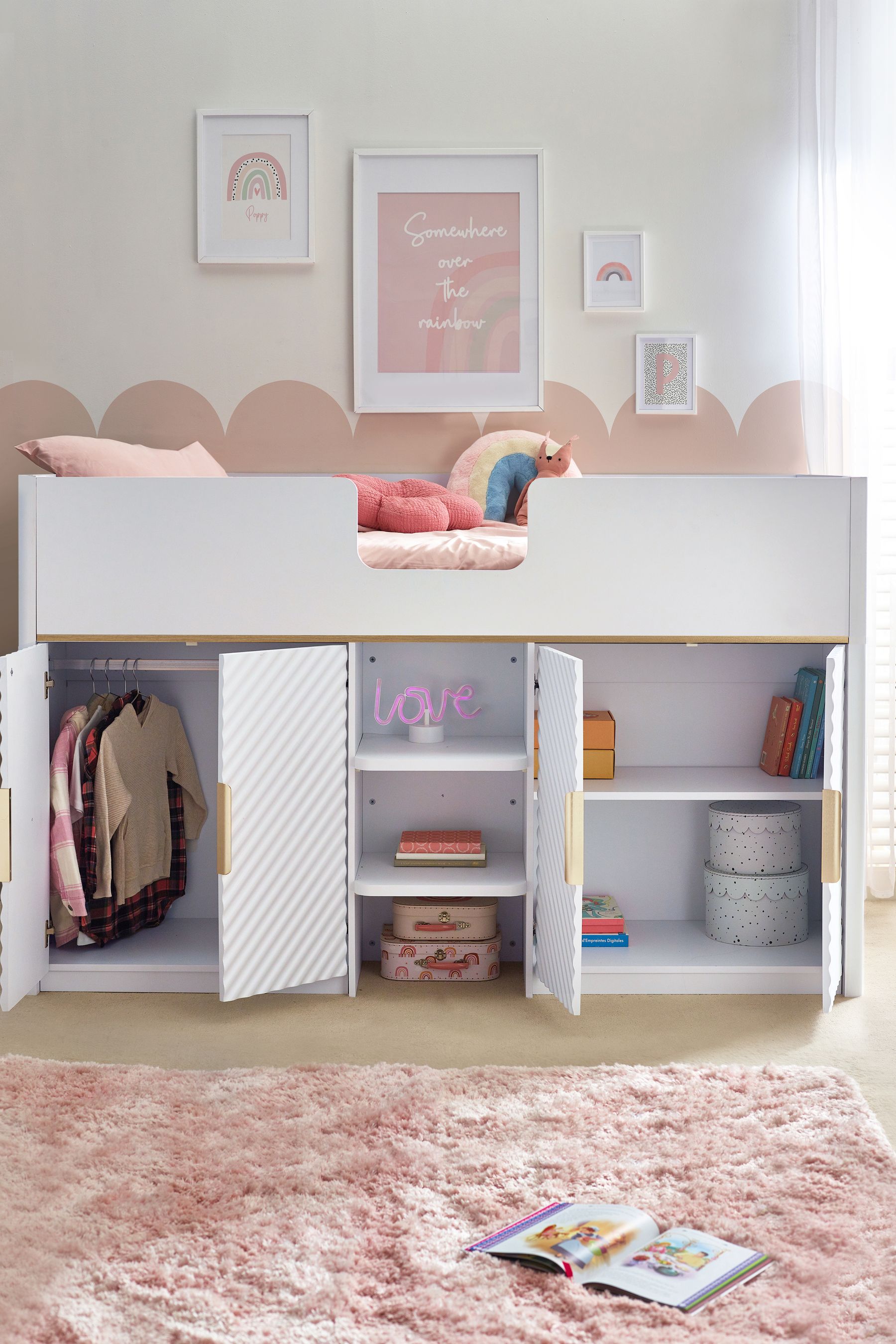 Buy White Valencia Junior Kids Storage Cabin Bed Frame from the Next UK ...