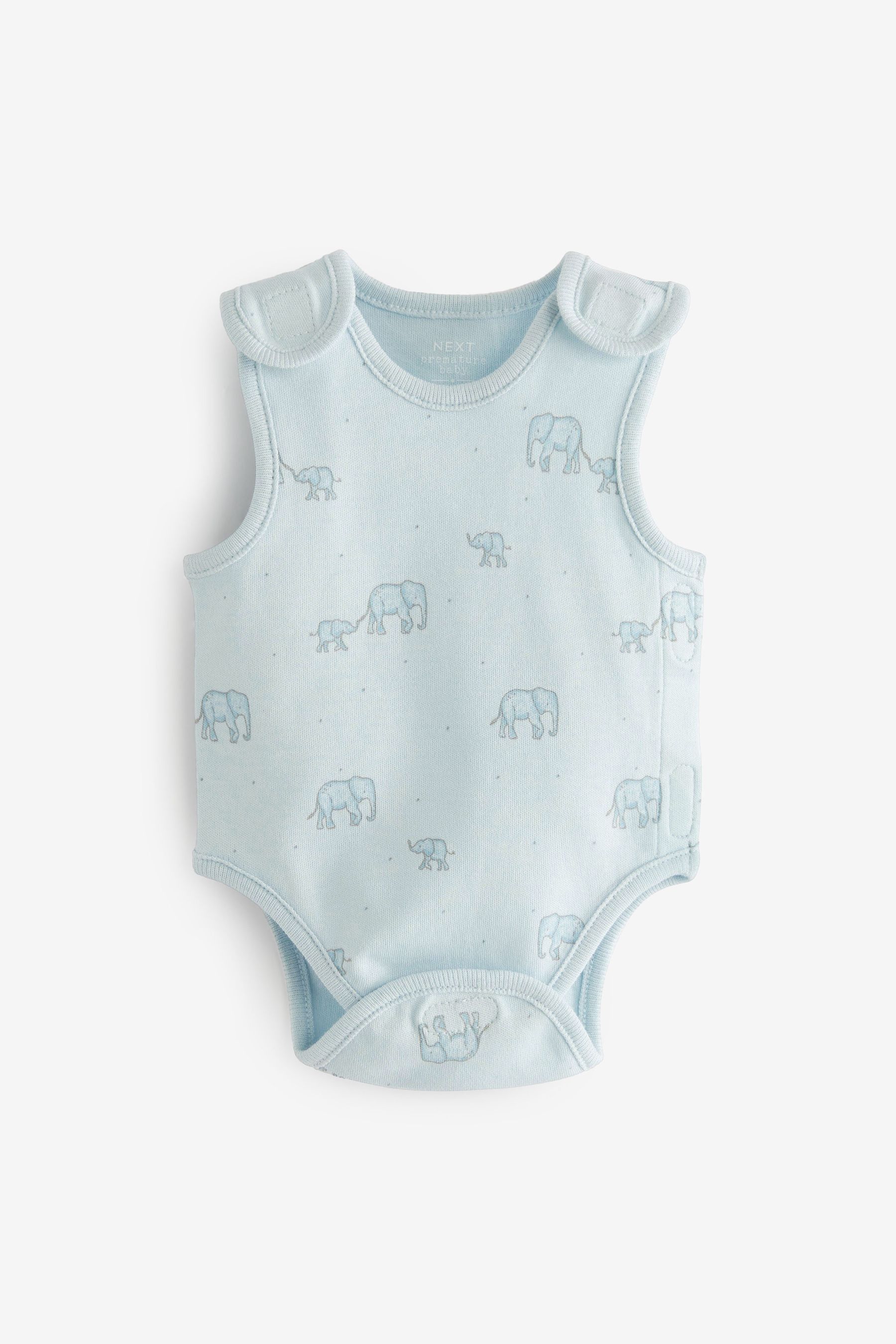 Buy Blue Premature Baby 100% Cotton Vest Bodysuits 3 Pack from the Next ...