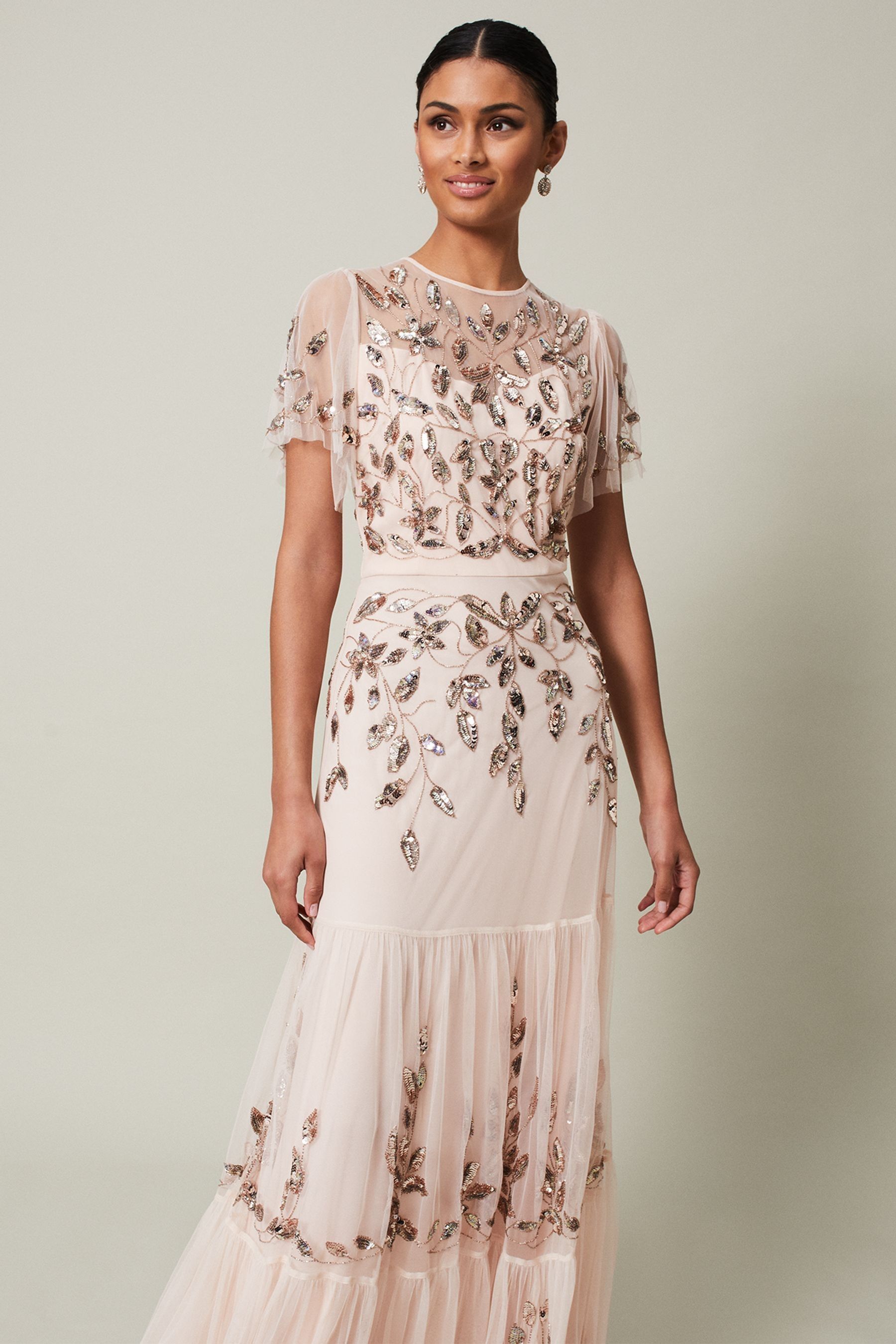 Buy Phase Eight Pink Hilary Embellished Maxi Dress from the Next UK ...