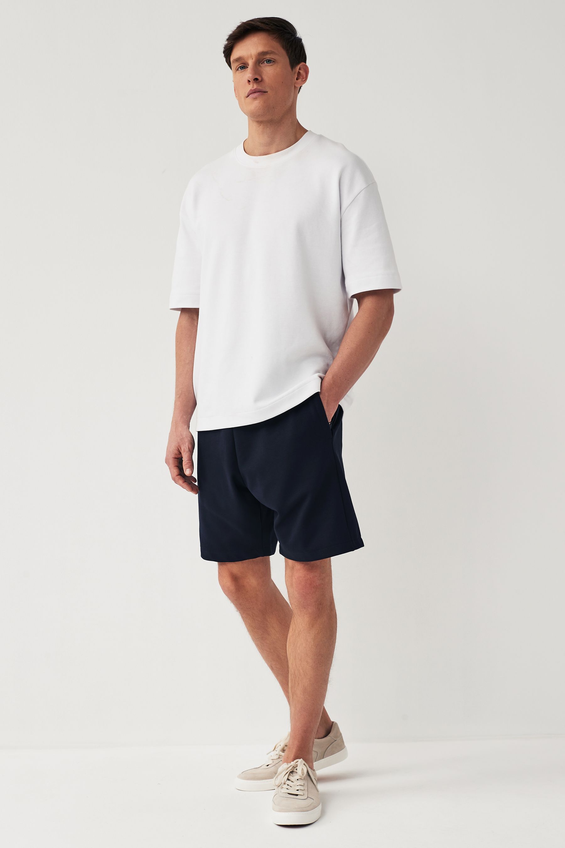 Buy Slate/Navy 2 Pack Zip Pocket Jersey Shorts from the Next UK online shop