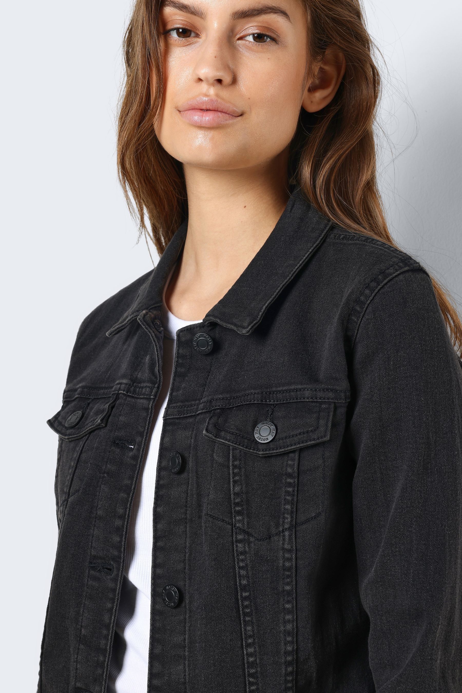 Buy NOISY MAY Black Fitted Denim Jacket from the Next UK online shop