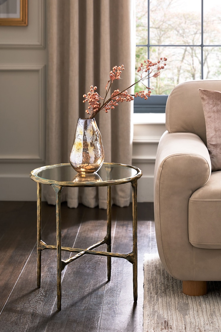 Buy Gold Wrought Glass Top Side Table from the Next UK online shop