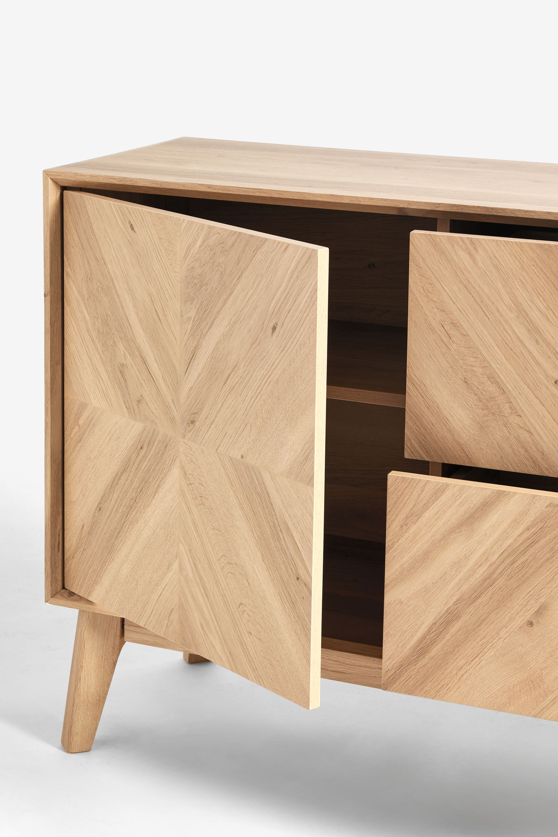 Buy Light Natural Hayford Oak Effect Large Large Sideboard from the ...