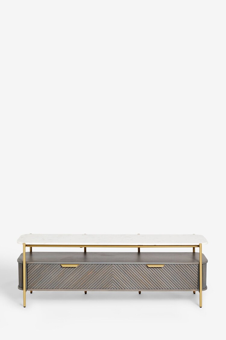 Buy Dark Grey Valencia Mango Wood Up to 65 inch, Floating Top TV Unit ...