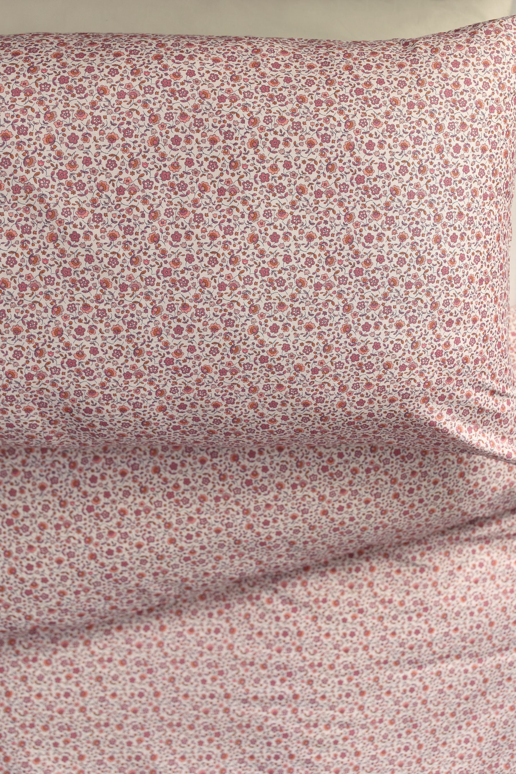 Buy Fig Pink Floral 100% Cotton Printed Bedding Duvet Cover and ...