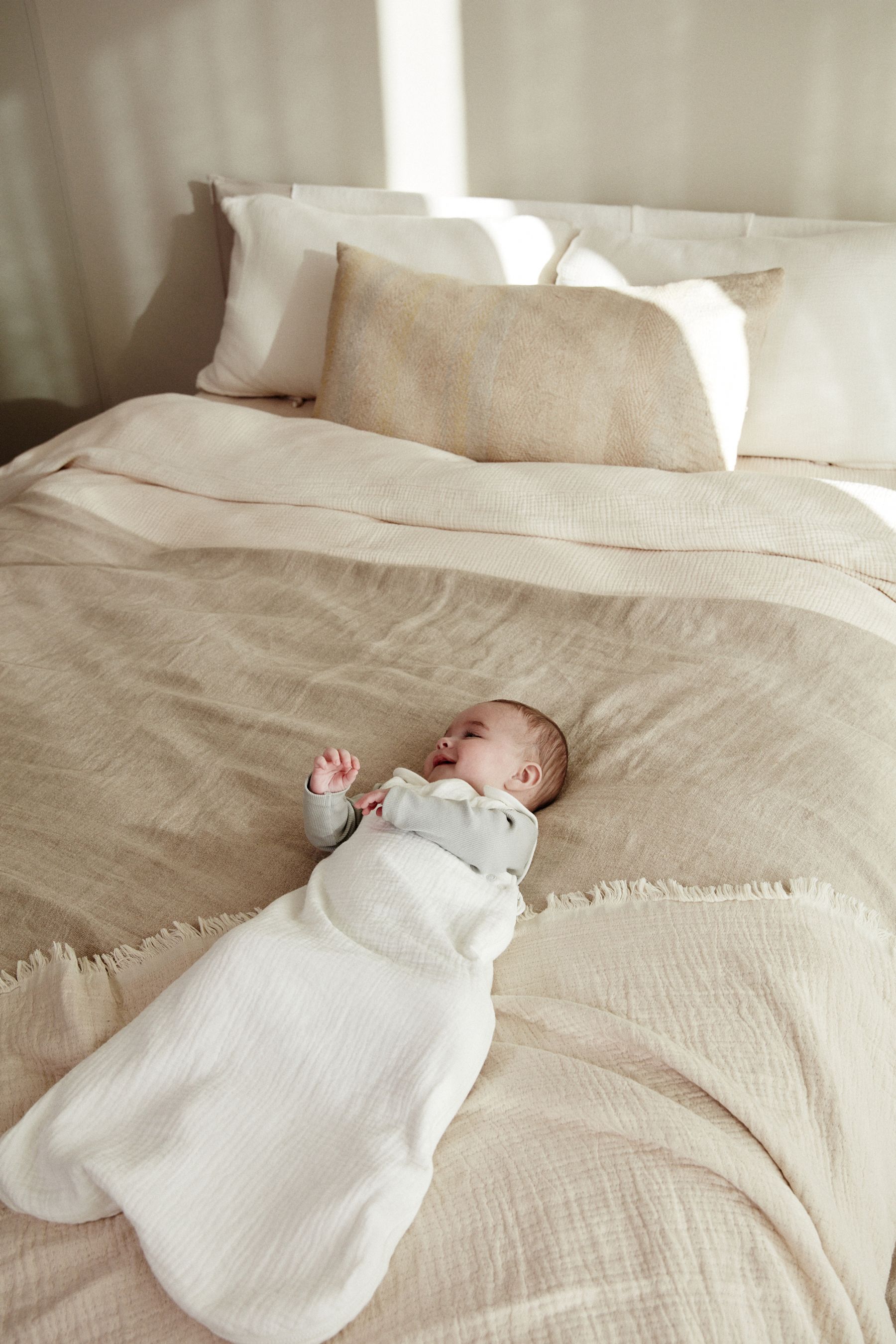 Buy Cream Muslin 1 Tog Baby 100% Cotton Sleep Bag from the Next UK ...