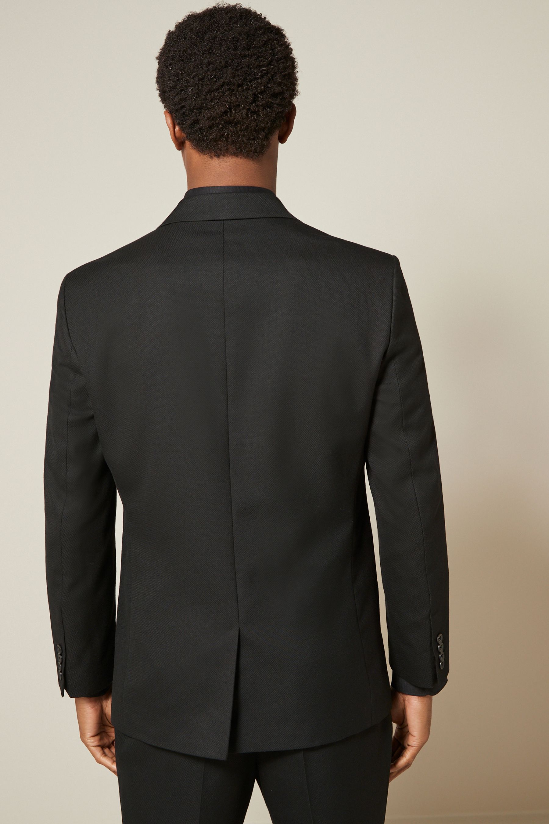 Buy Black Regular Fit Textured Suit Jacket from Next Ireland