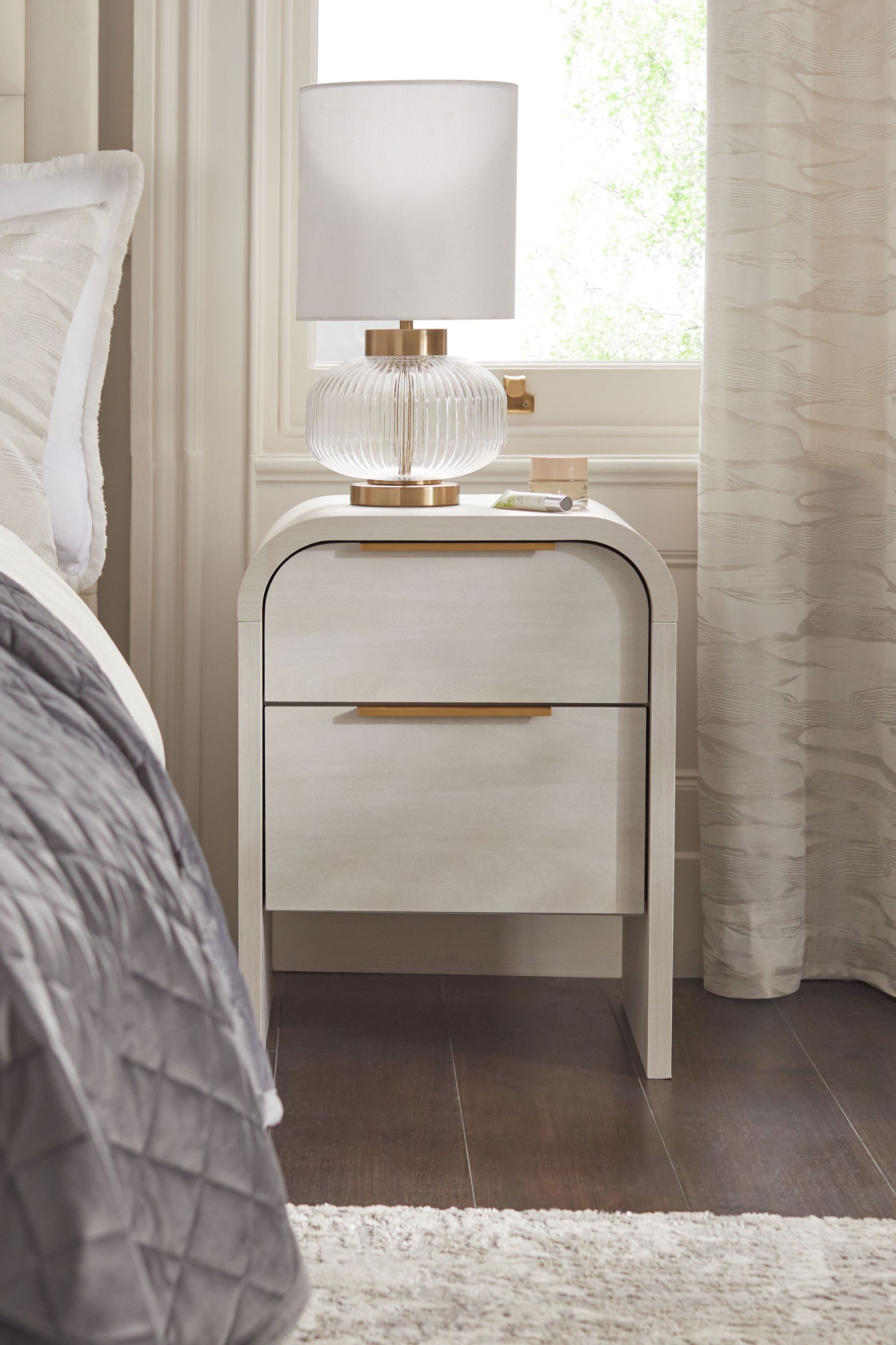 Buy Light Natural Mia Oak Effect Bedside Table from the Next UK online shop