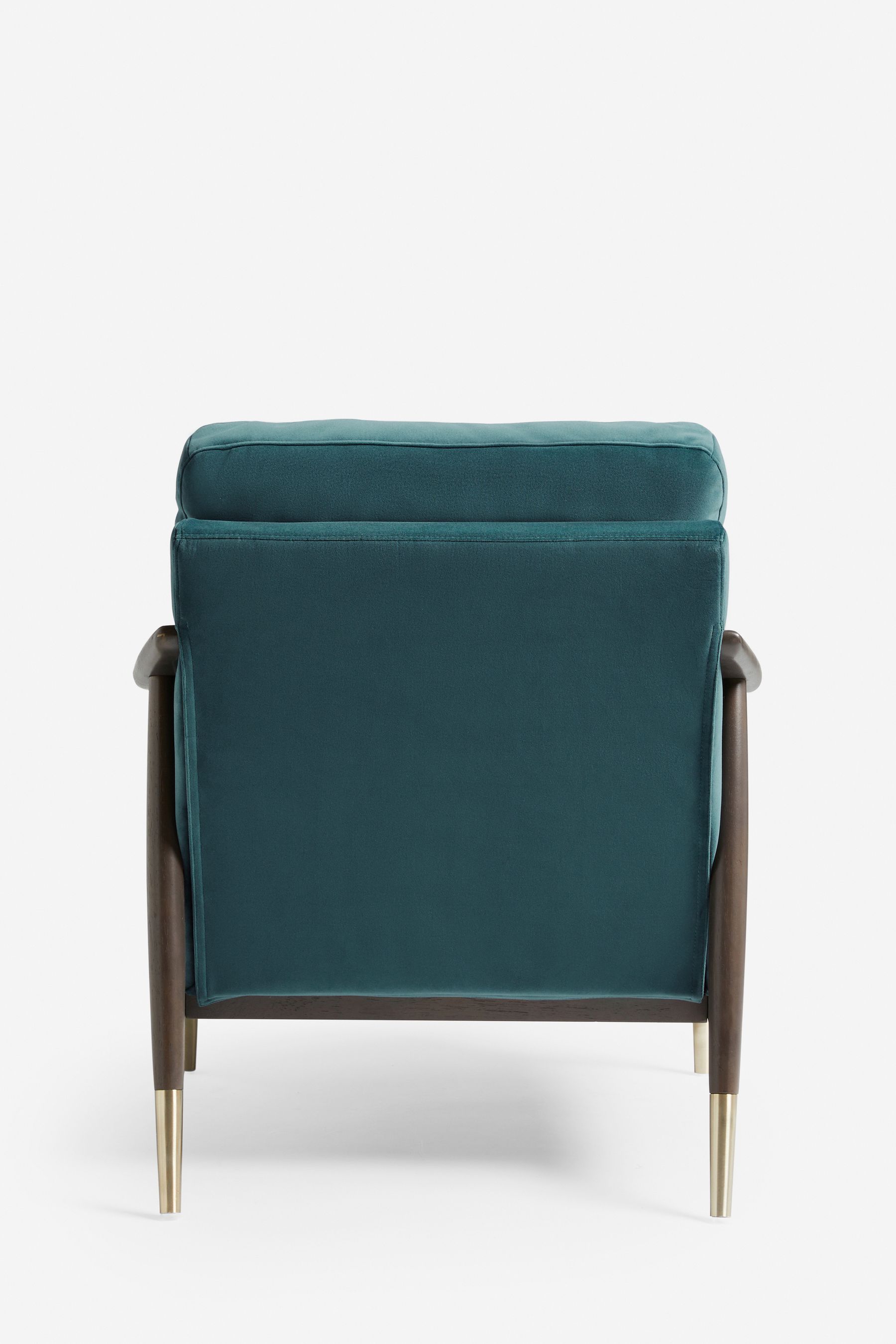 Buy Soft Velvet Marine Blue Flinton Wooden Dark Grey Leg Accent Chair ...