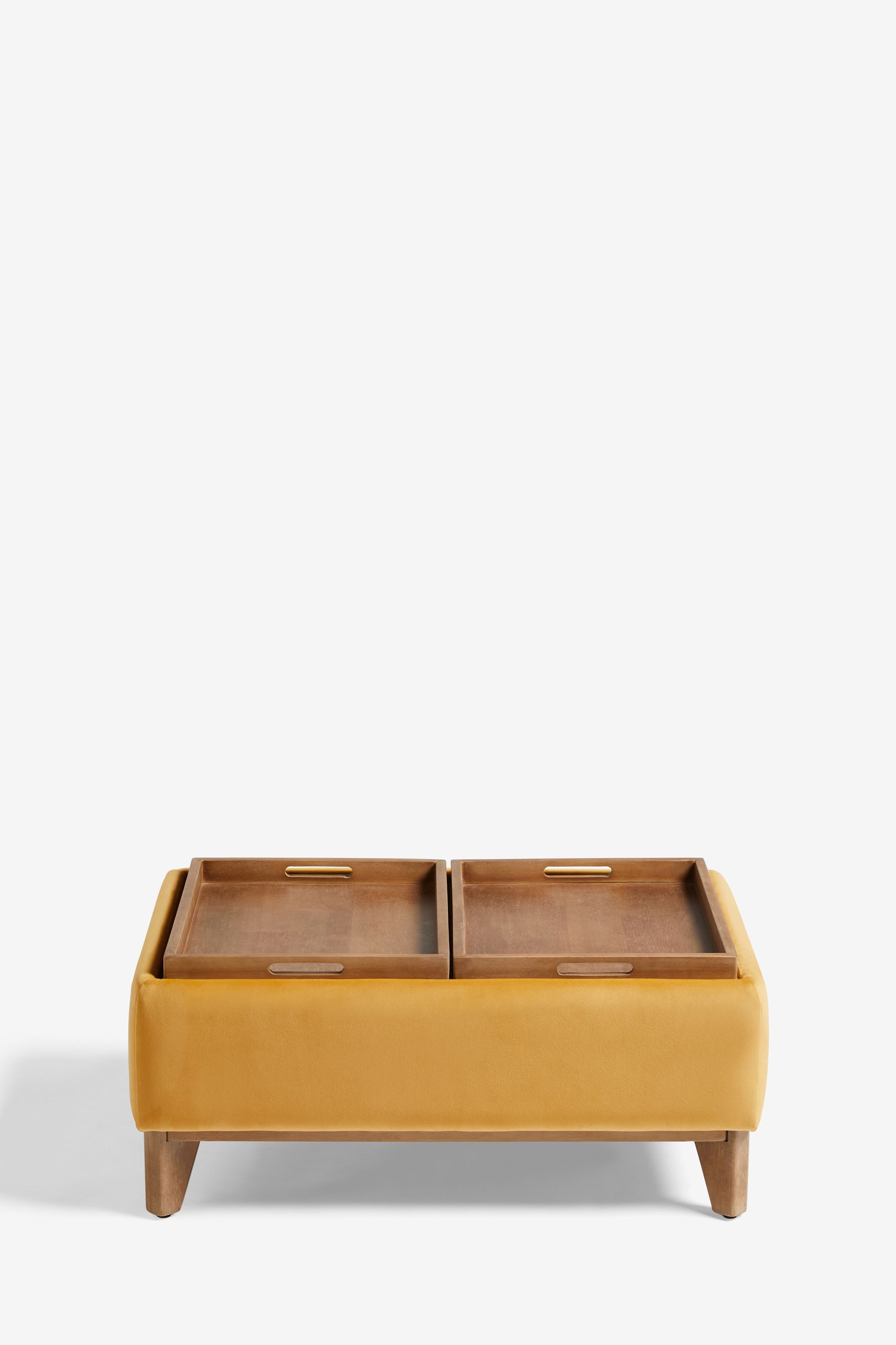 Buy Soft Velvet Ochre Yellow Hayden Storage Coffee Table from the Next ...