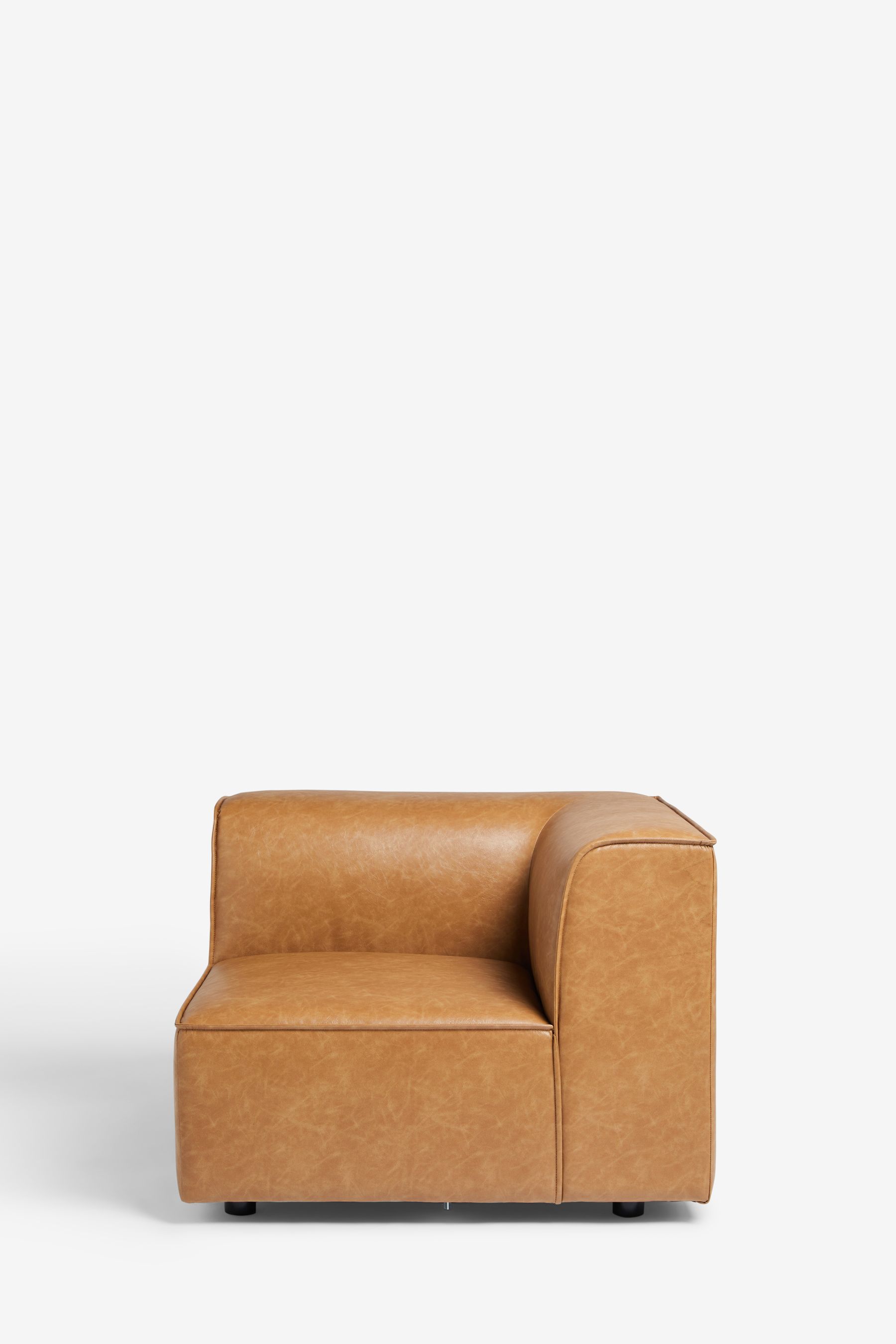 Buy Vintaged Faux Leather Light Brown Single Corner Piece Alba Modular ...