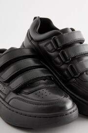 Buy Black Standard Fit (F) School Leather Touch Fastening Strap Shoes ...