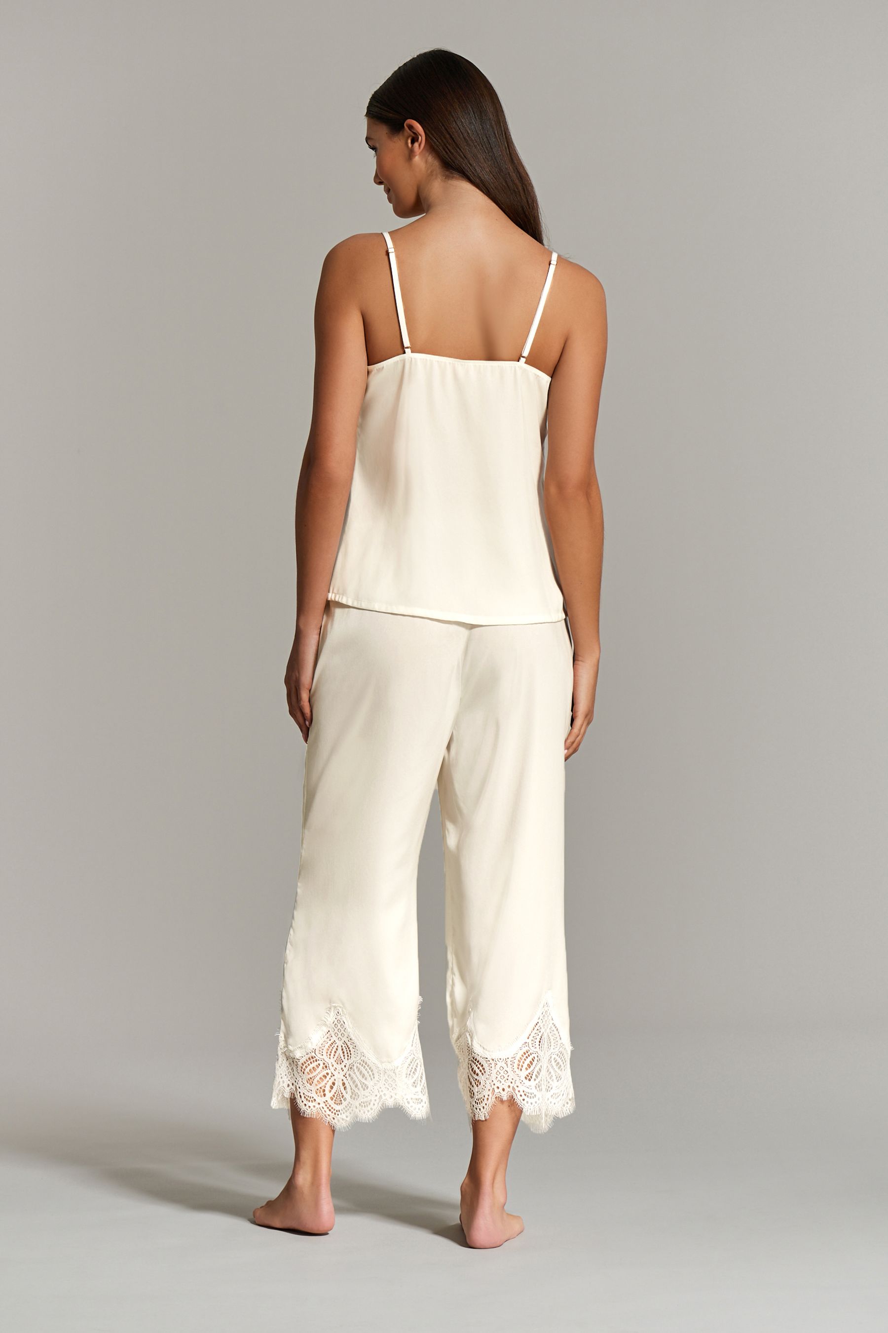 Buy B by Ted Baker Bridal Satin Cami Ivory White Pyjamas Set from the ...