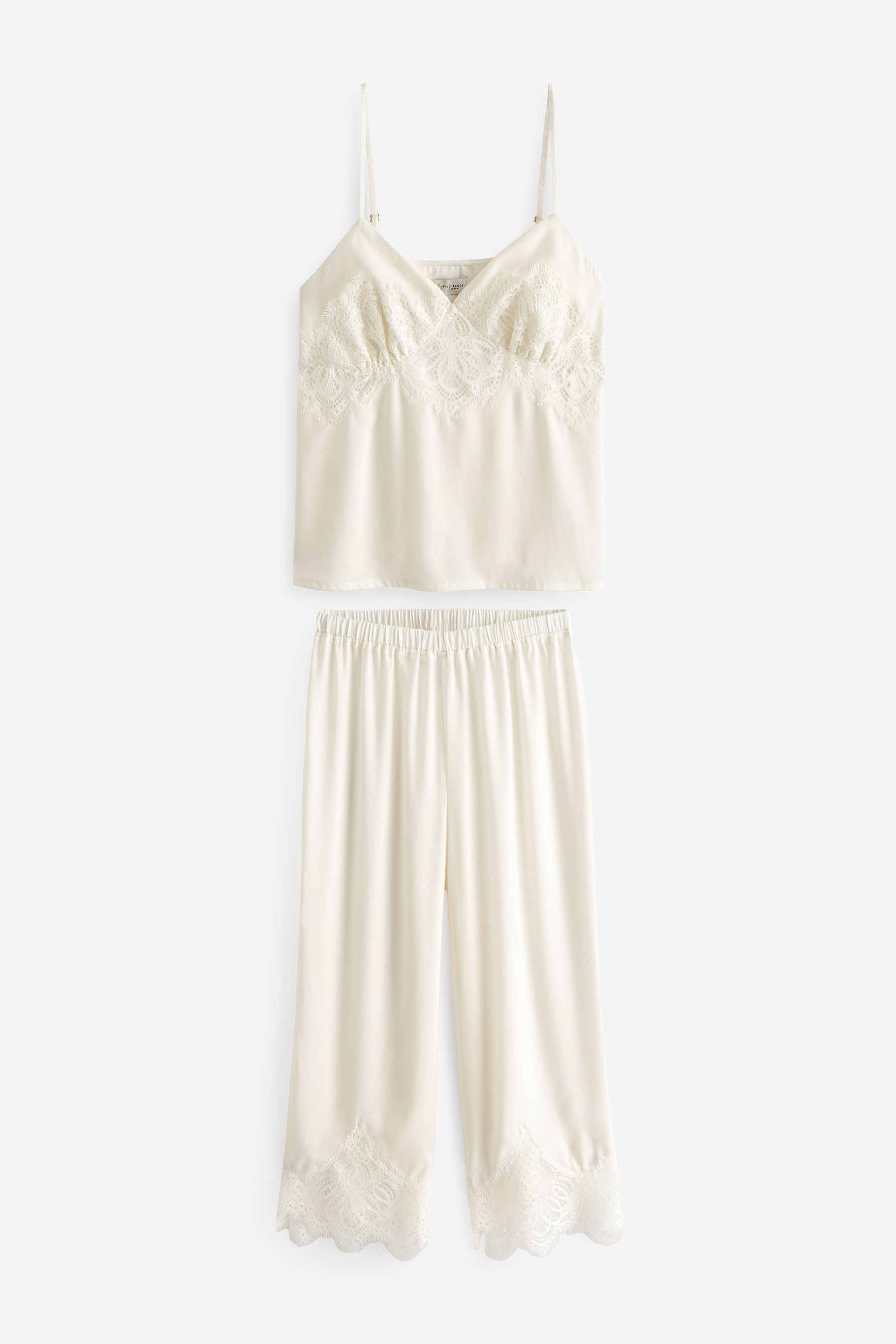 Buy B by Ted Baker Bridal Satin Cami Ivory White Pyjamas Set from the ...
