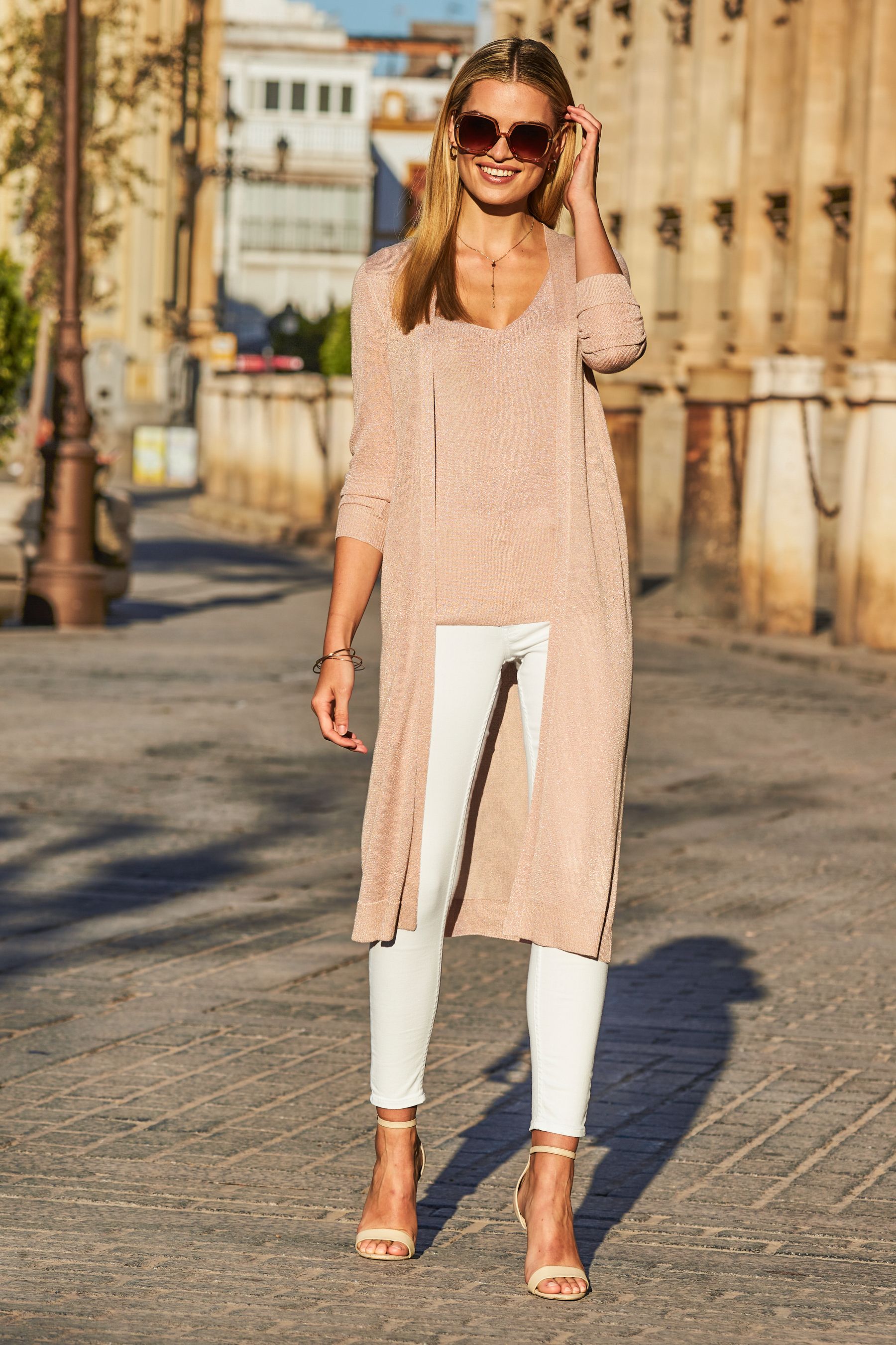 Buy Sosandar Red Metallic Super Sparkly Longline Cardigan from the Next ...