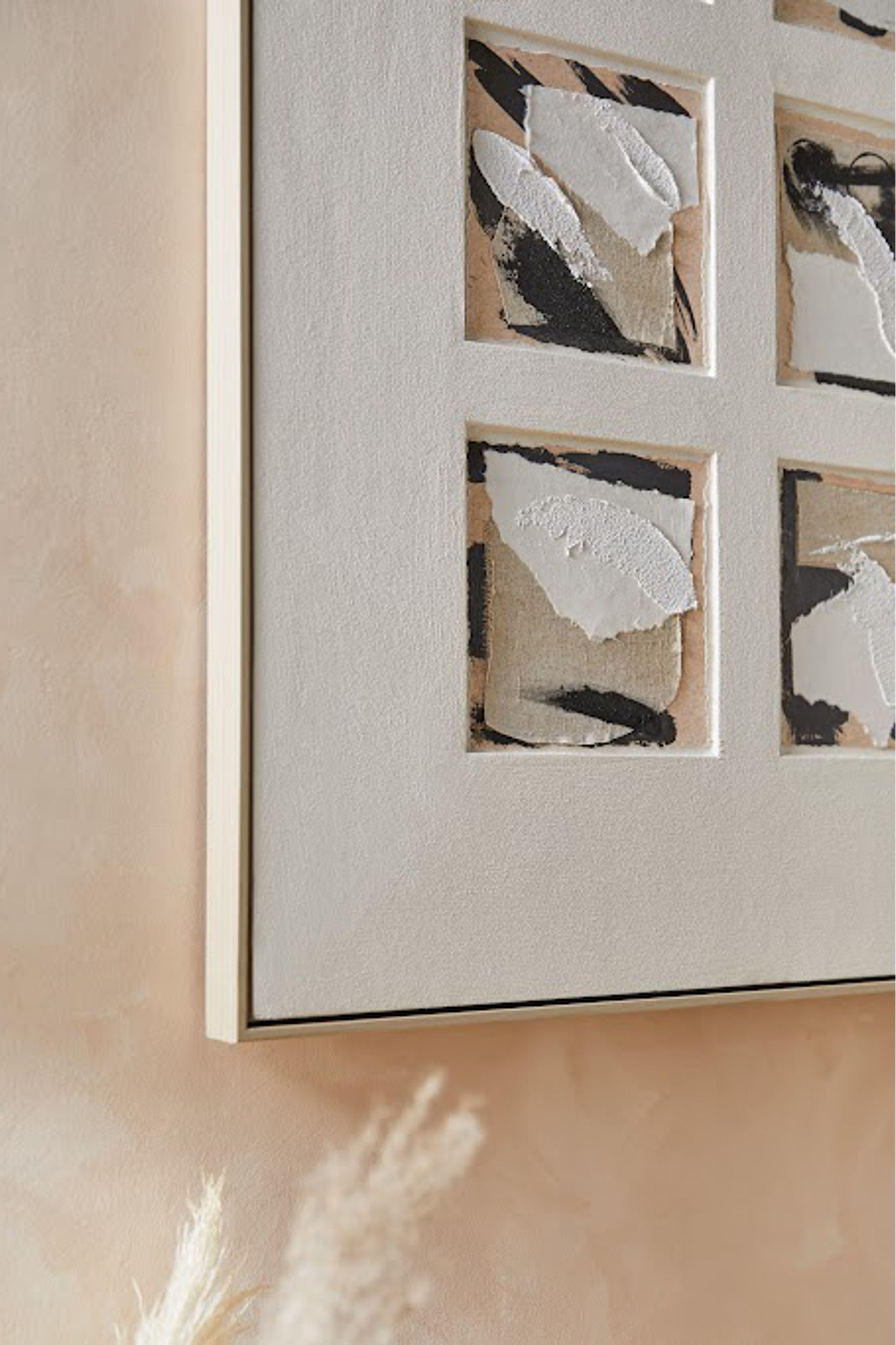 Buy Natural Extra Large Hand Painted Abstract Framed Canvas Wall Art ...