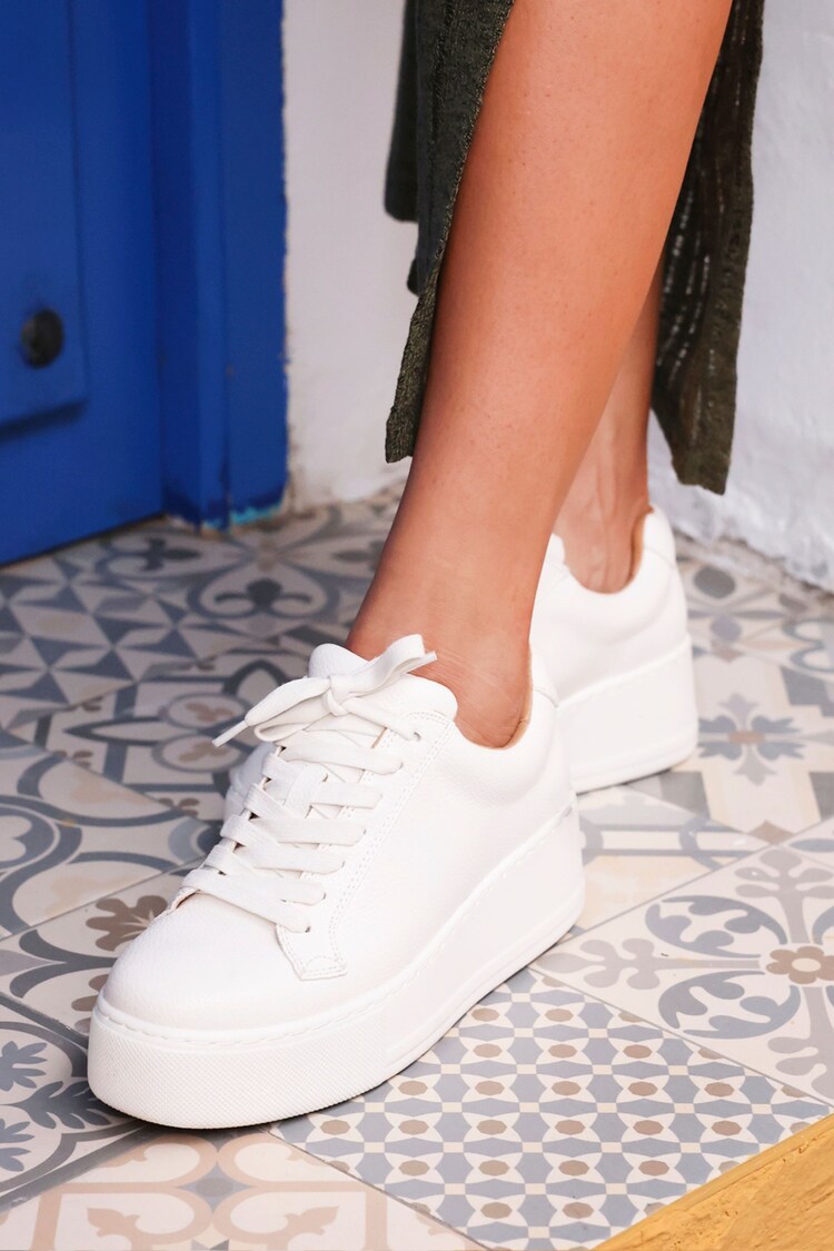 Buy Linzi White Twyla Platform Trainers from the Next UK online shop