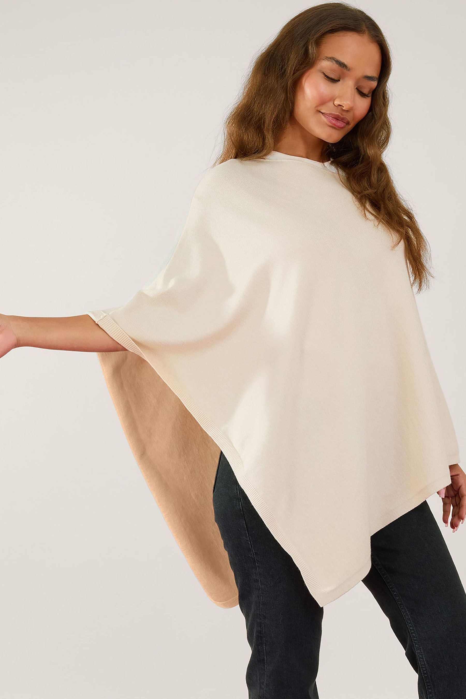 Buy Accessorize Cream Knit Poncho from the Next UK online shop