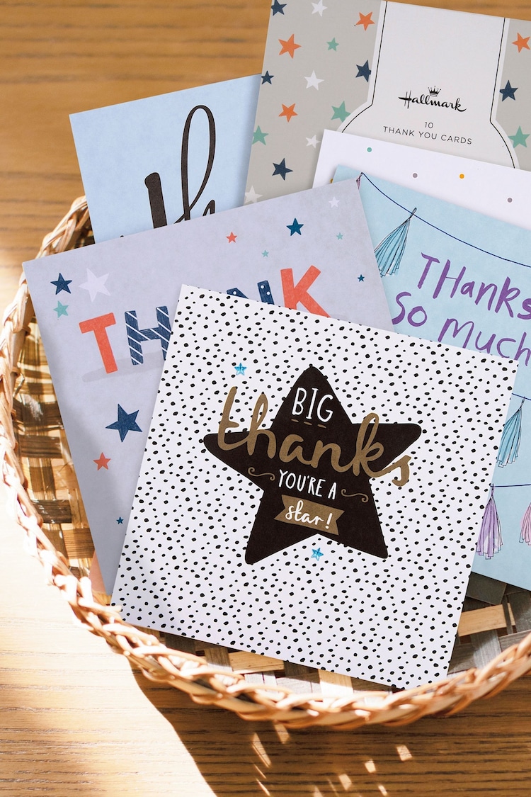 Buy Hallmark Grey 10 Pack Thank You Cards In 5 Designs from the Next UK ...