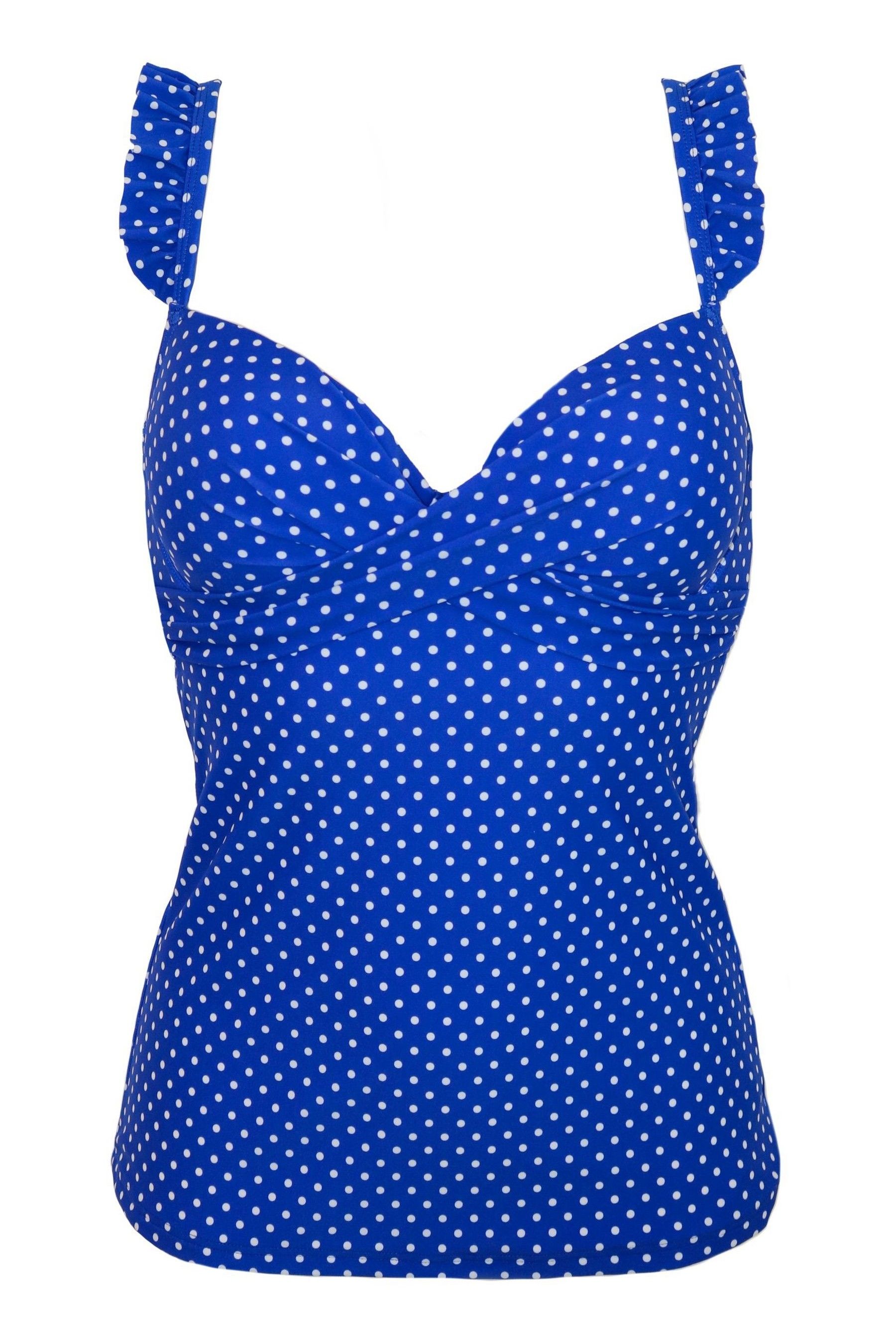 Buy Pour Moi Blue Sicily Lightly Padded Underwired Tankini Top from the ...