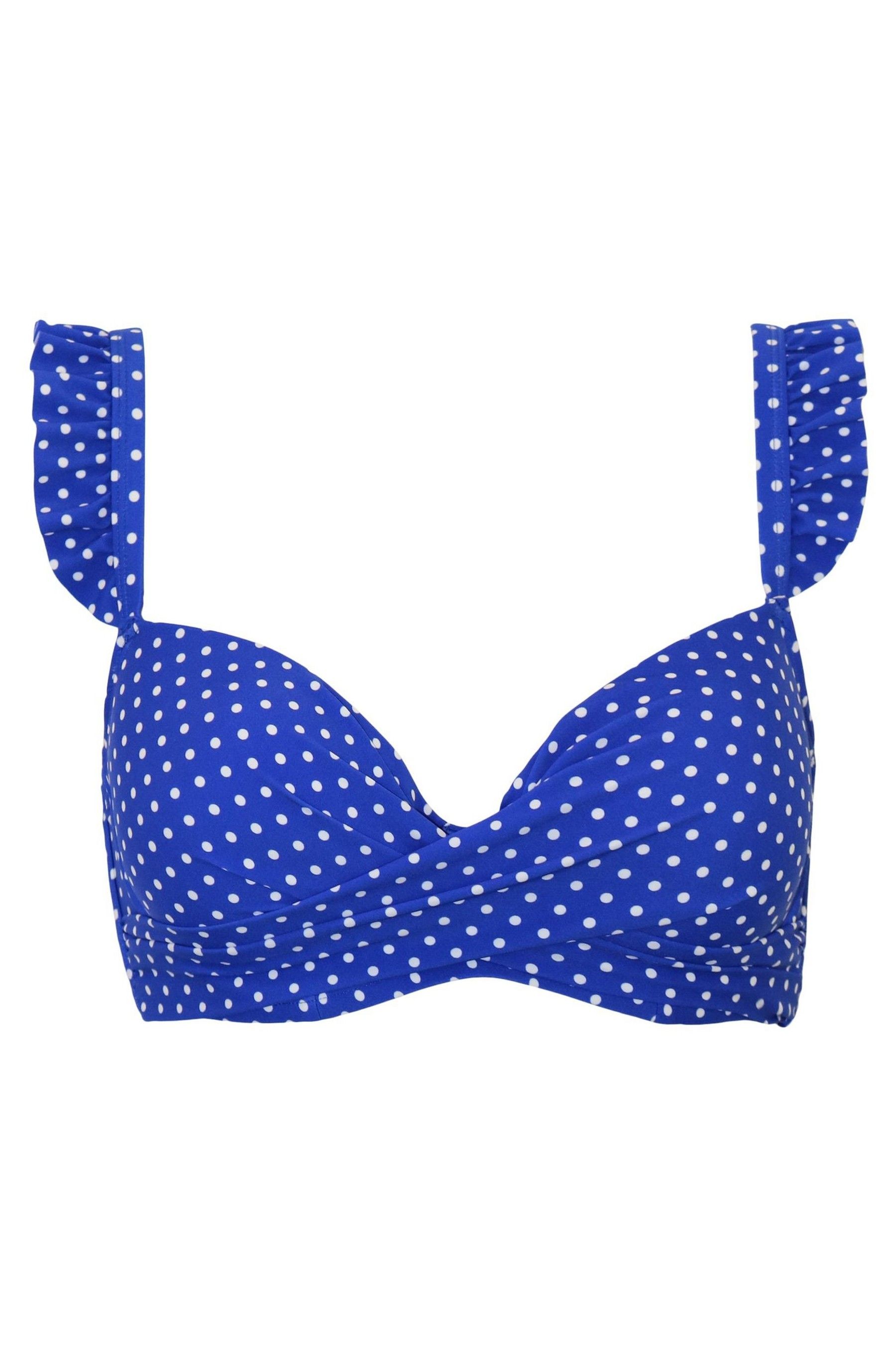 Buy Pour Moi Blue Sicily Longline Underwired Bikini Top from the Next ...