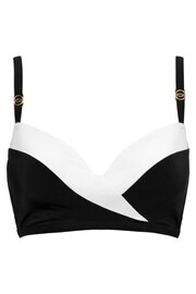 Buy Pour Moi Black Fifth Avenue Underwired Longline Padded Bikini Top ...