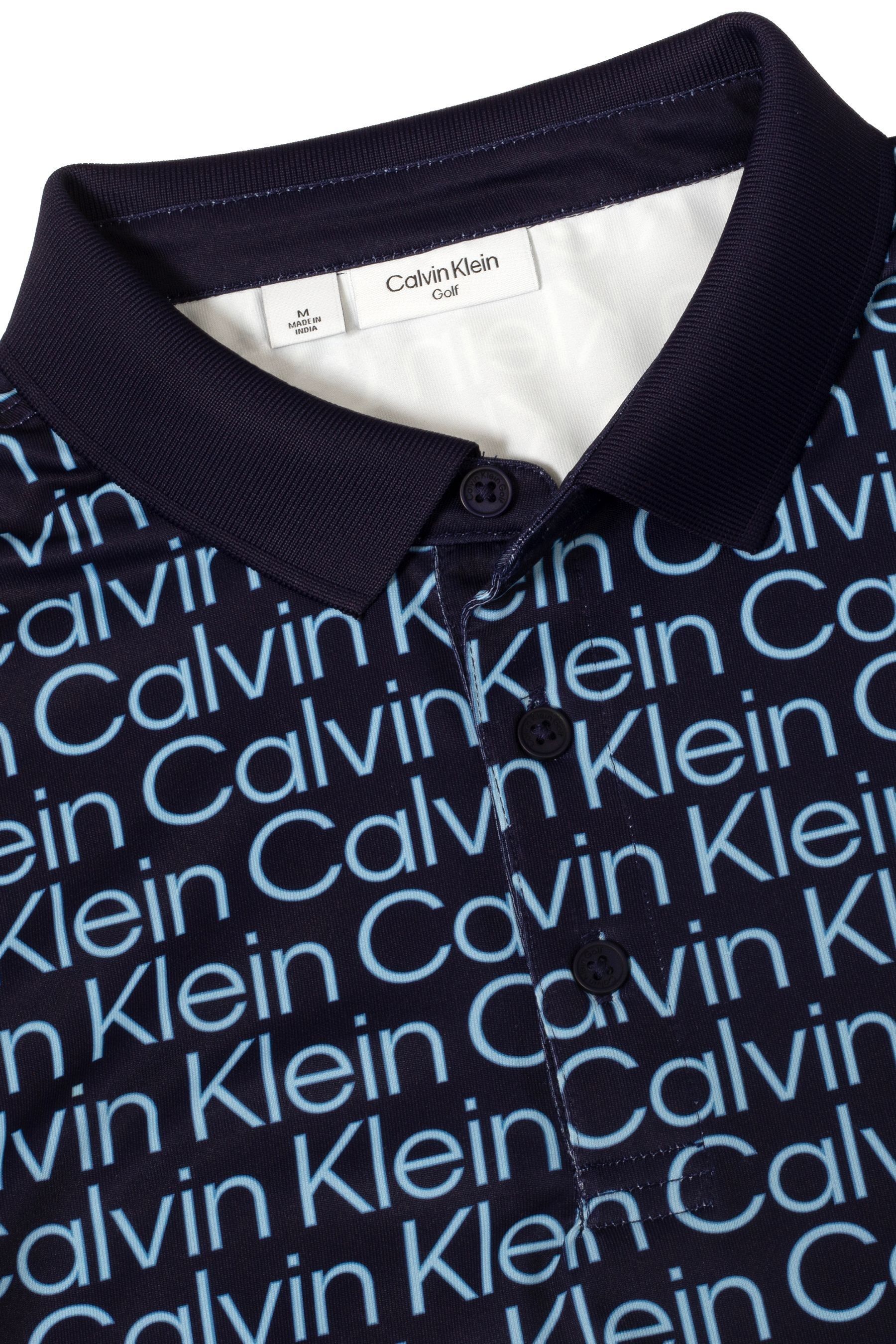 Buy Calvin Klein Golf Blue Print Polo Shirt from Next Georgia