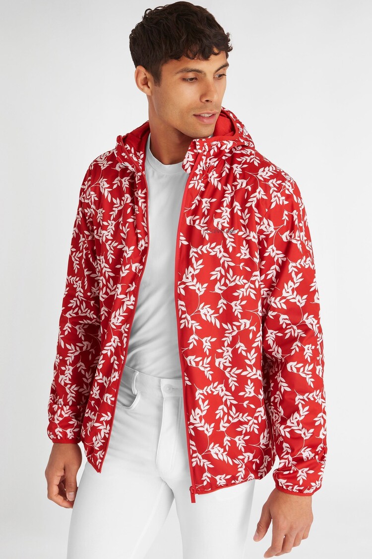 Buy Calvin Klein Golf Red Printed Windbreaker Jacket from the Next UK ...