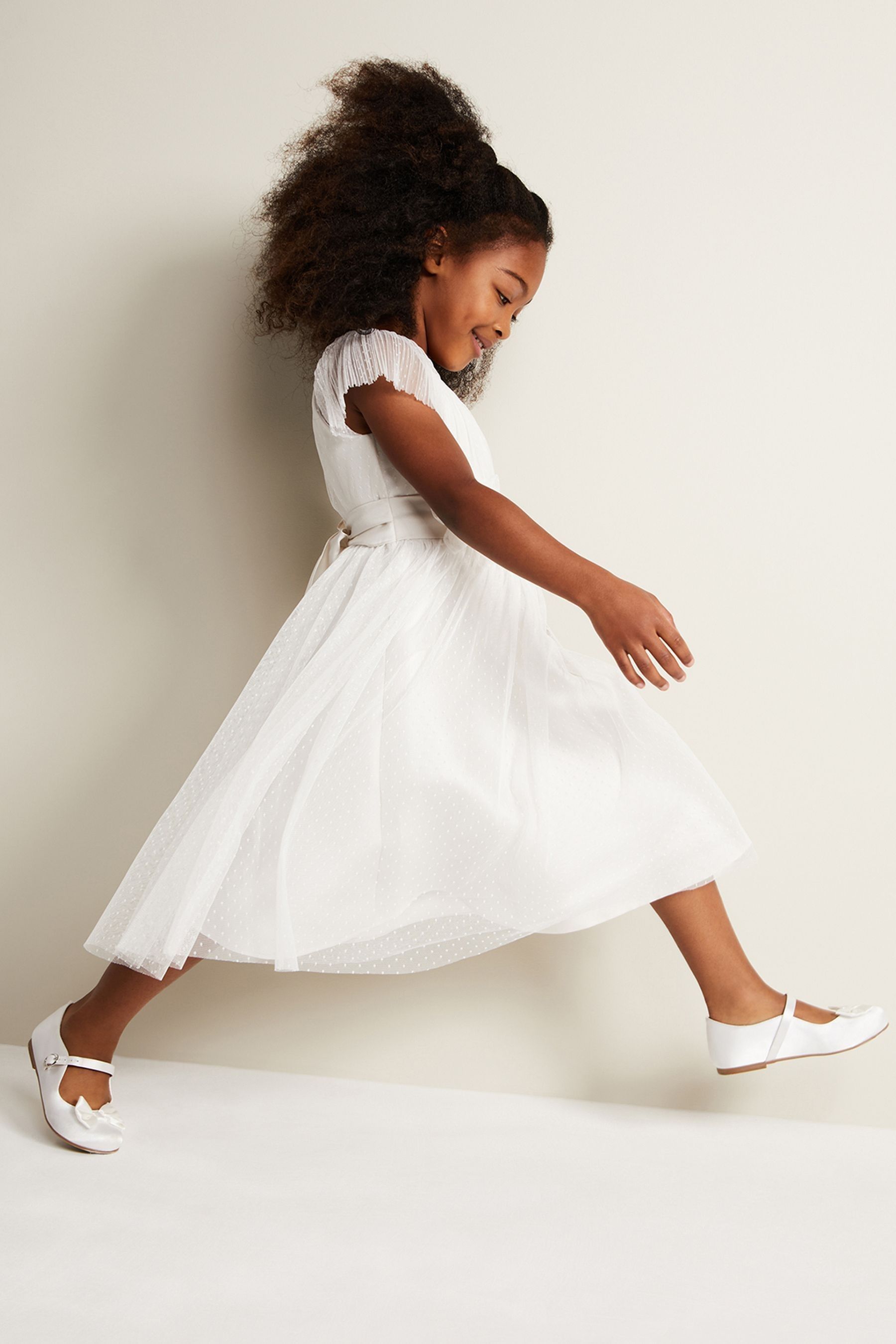 Buy Phase Eight White Jasmine Tulle Fit and Flare Dress from the Next ...