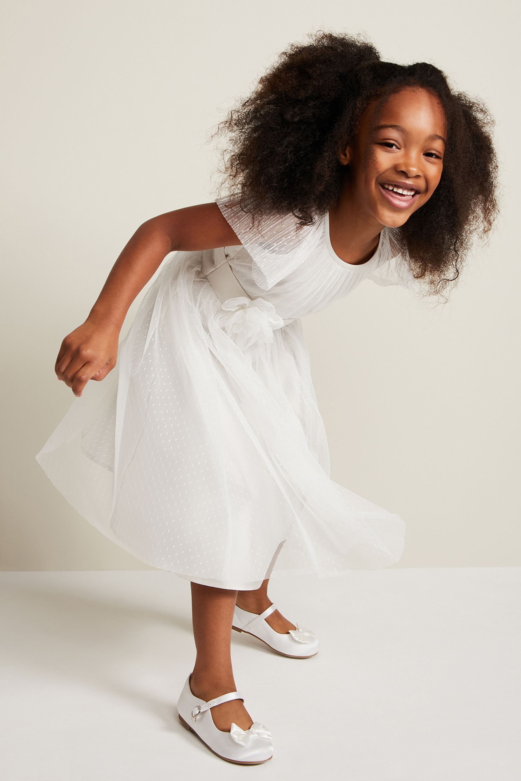 Buy Phase Eight White Jasmine Tulle Fit and Flare Dress from the Next ...