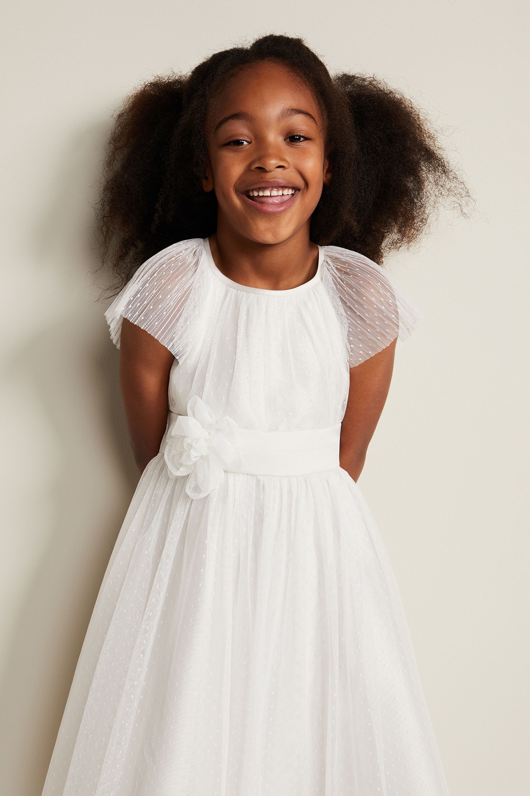 Buy Phase Eight White Jasmine Tulle Fit and Flare Dress from the Next ...