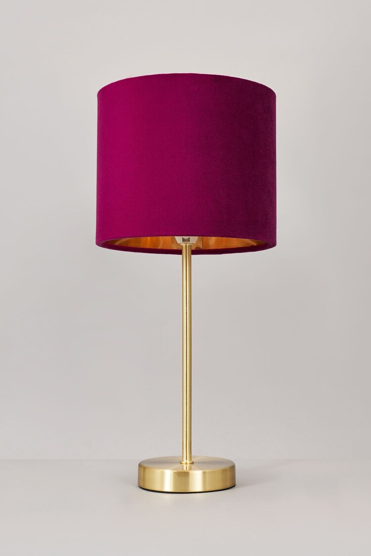 Buy BHS Raspberry Red Velvet Table Lamp from the Next UK online shop