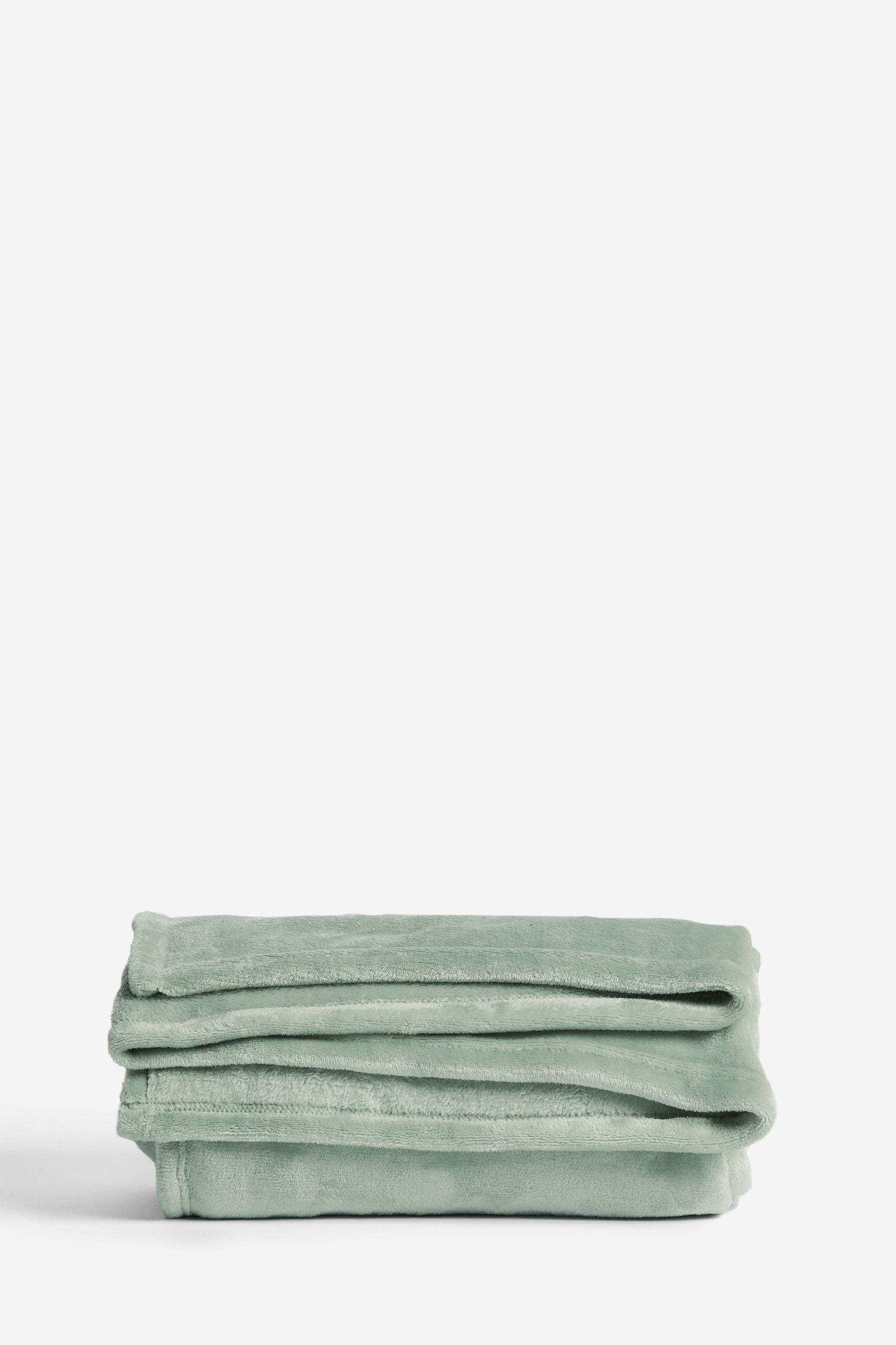 Buy Sage Green Plush Fleece Throw from the Next UK online shop