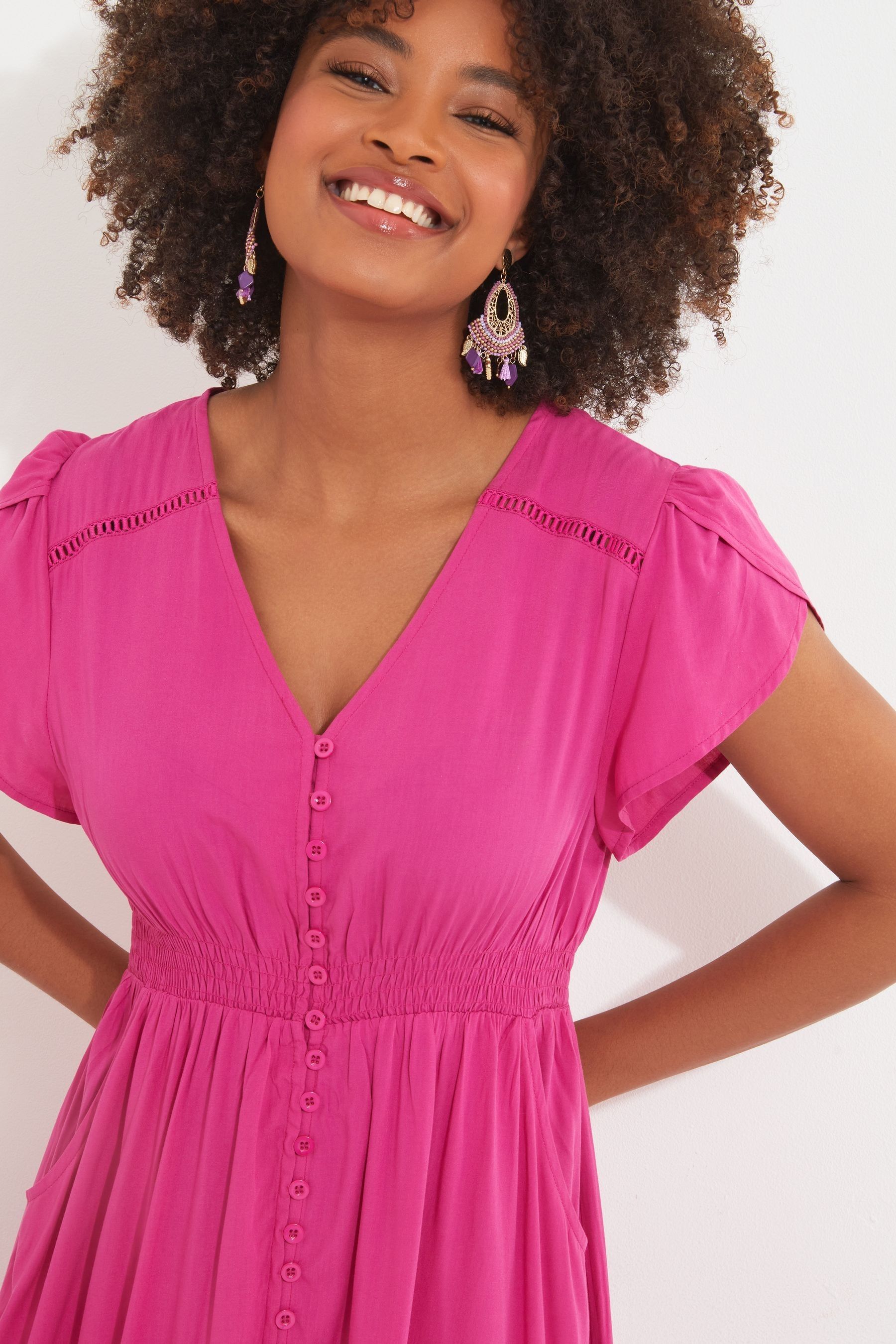 Buy Joe Browns Pink Colourblock Boho Maxi Dress from the Next UK online shop