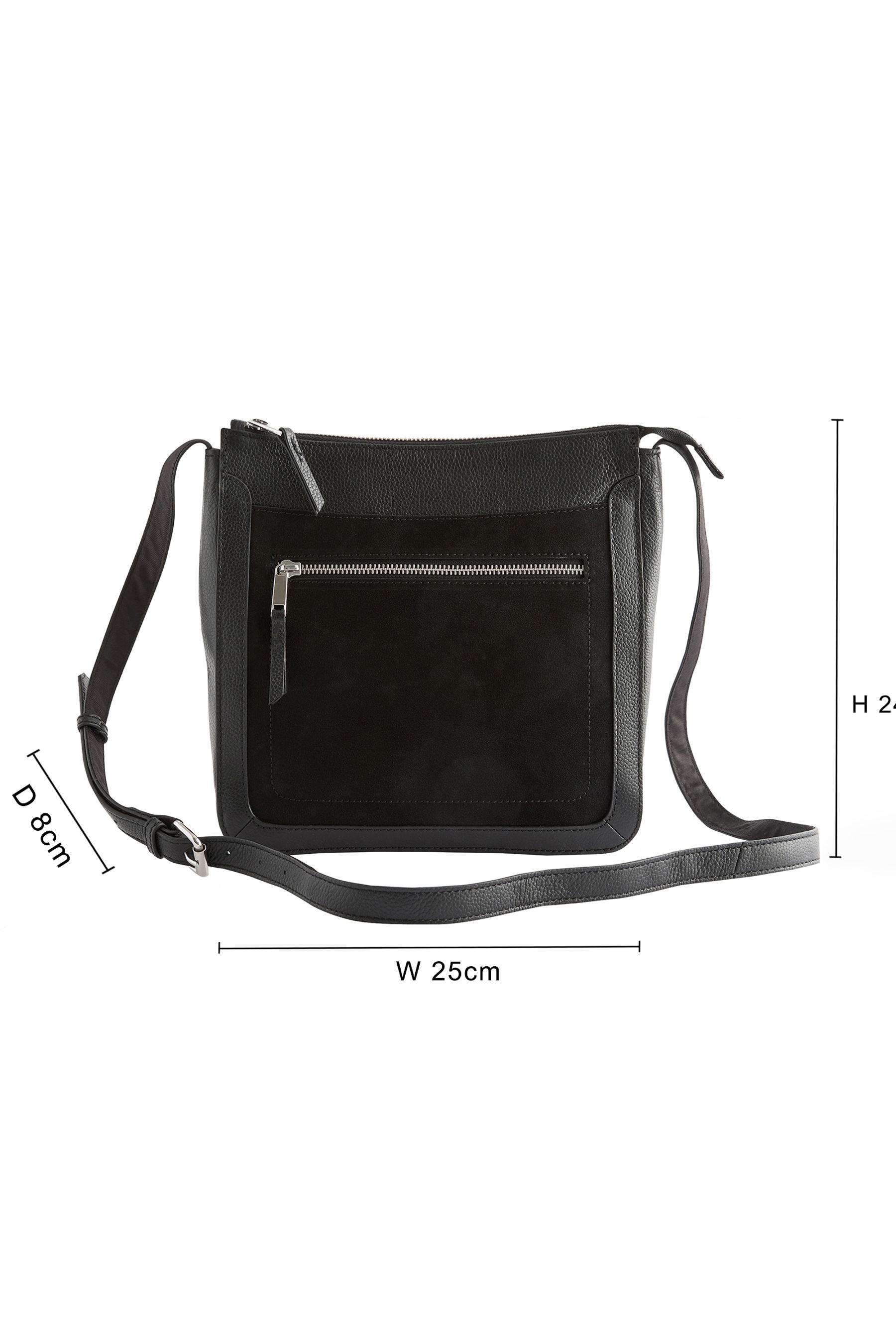 Buy Black Leather Pocket Messenger Bag from the Next UK online shop