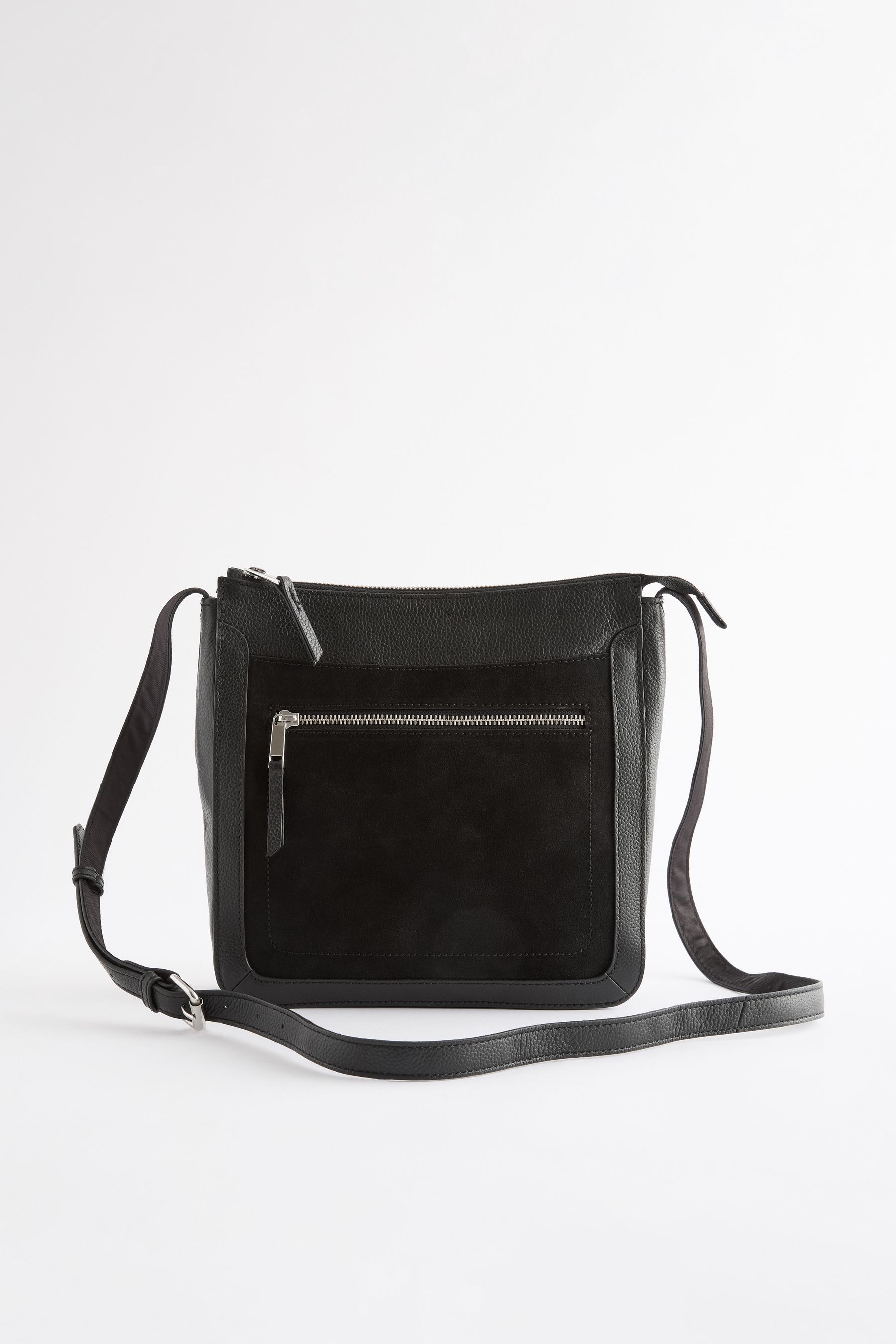 Buy Black Leather Pocket Messenger Bag from the Next UK online shop
