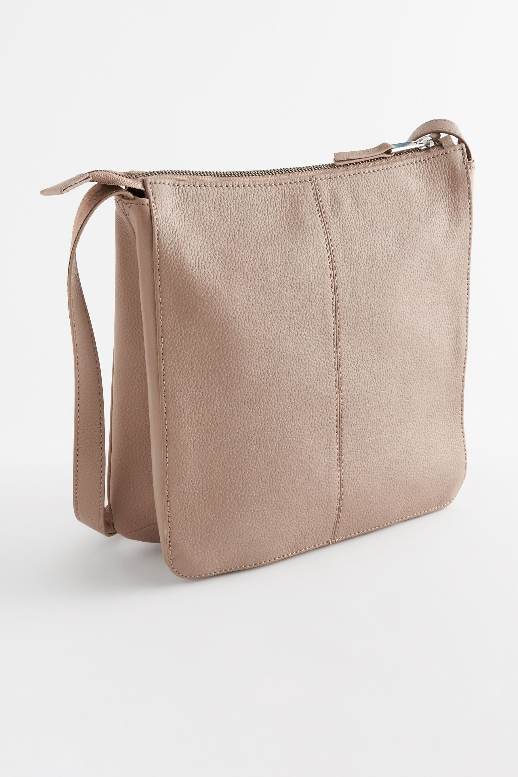 Buy Taupe Leather Pocket Messenger Bag from the Next UK online shop
