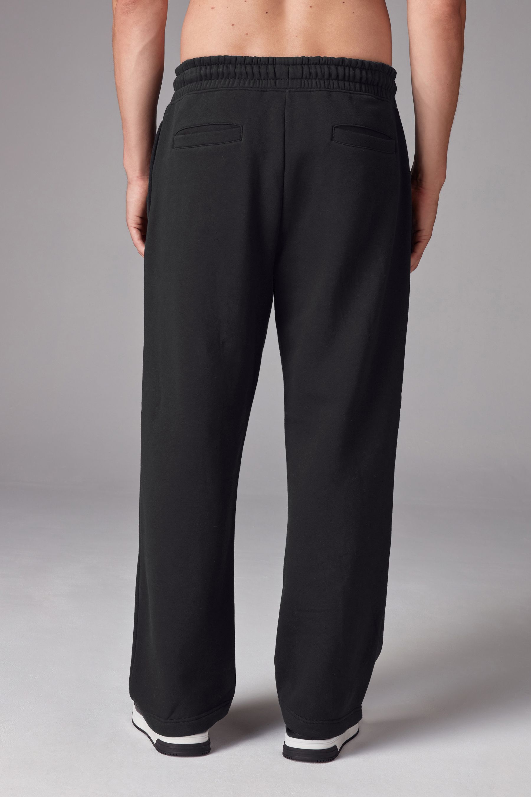 Buy Black Open Cotton Rich Jersey Joggers from the Next UK online shop