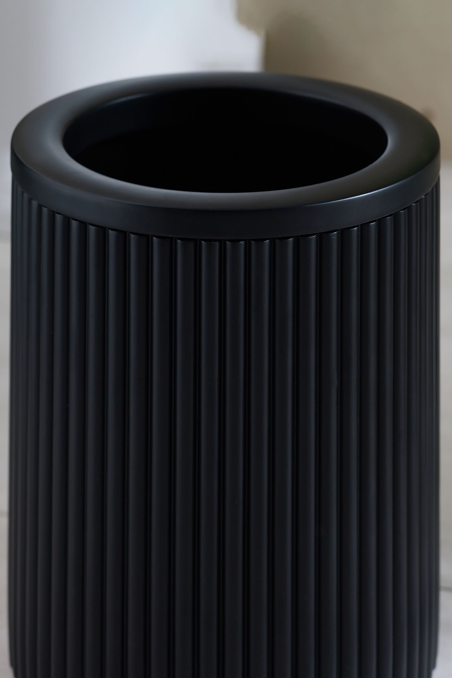 Buy Black Ribbed Bin from the Next UK online shop