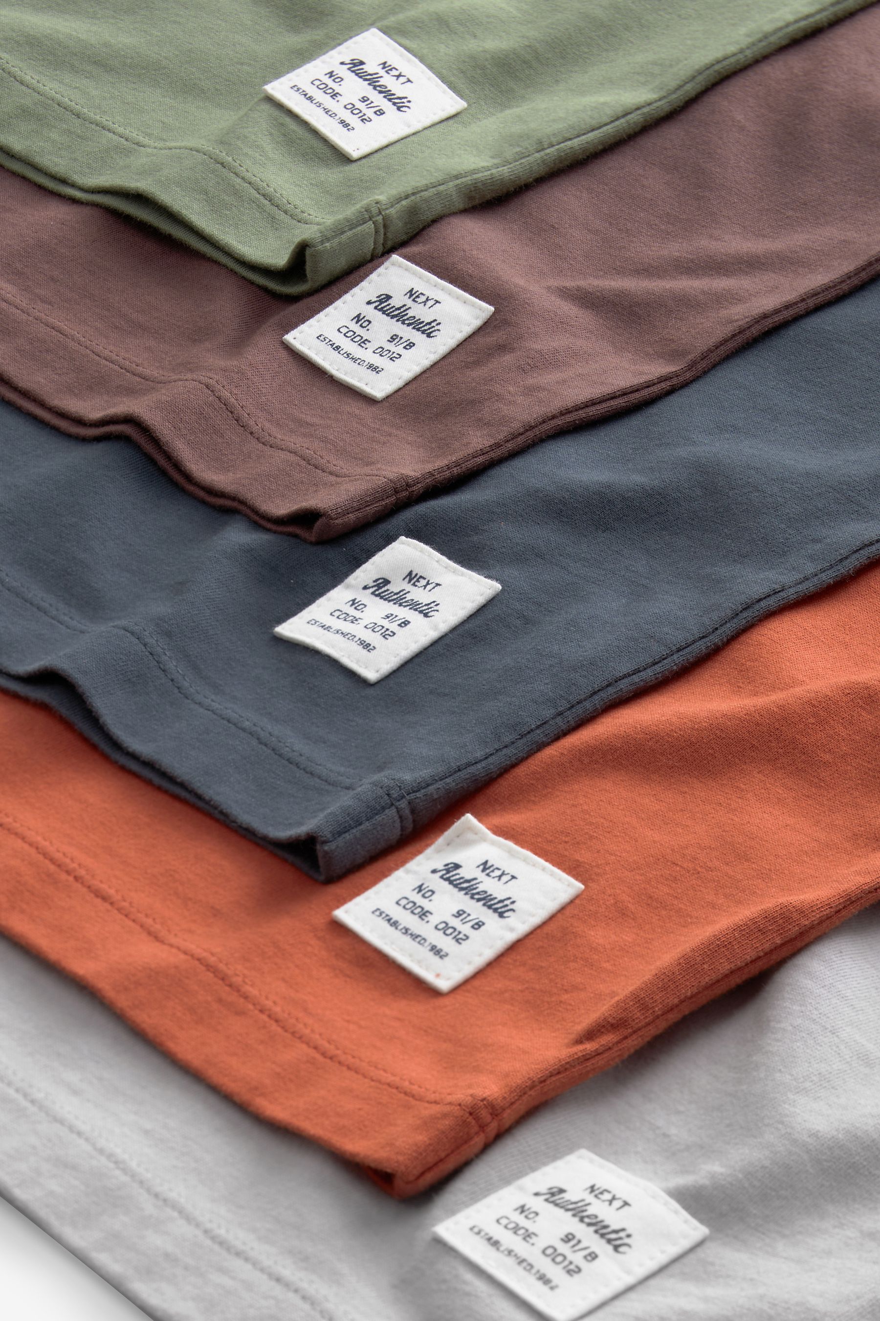 Buy Rust Brown 100% Cotton Plain Long Sleeve T-Shirts 5 Pack (3mths ...