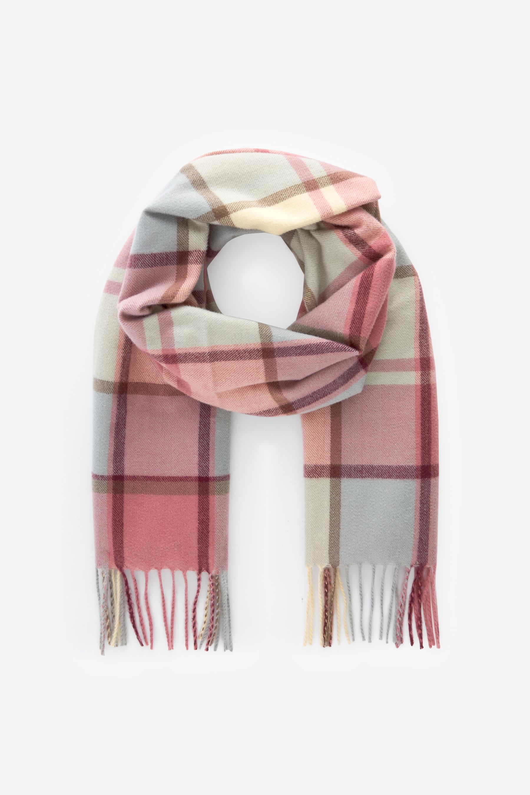 Buy Pretty Pink Check Midweight Scarf from the Next UK online shop