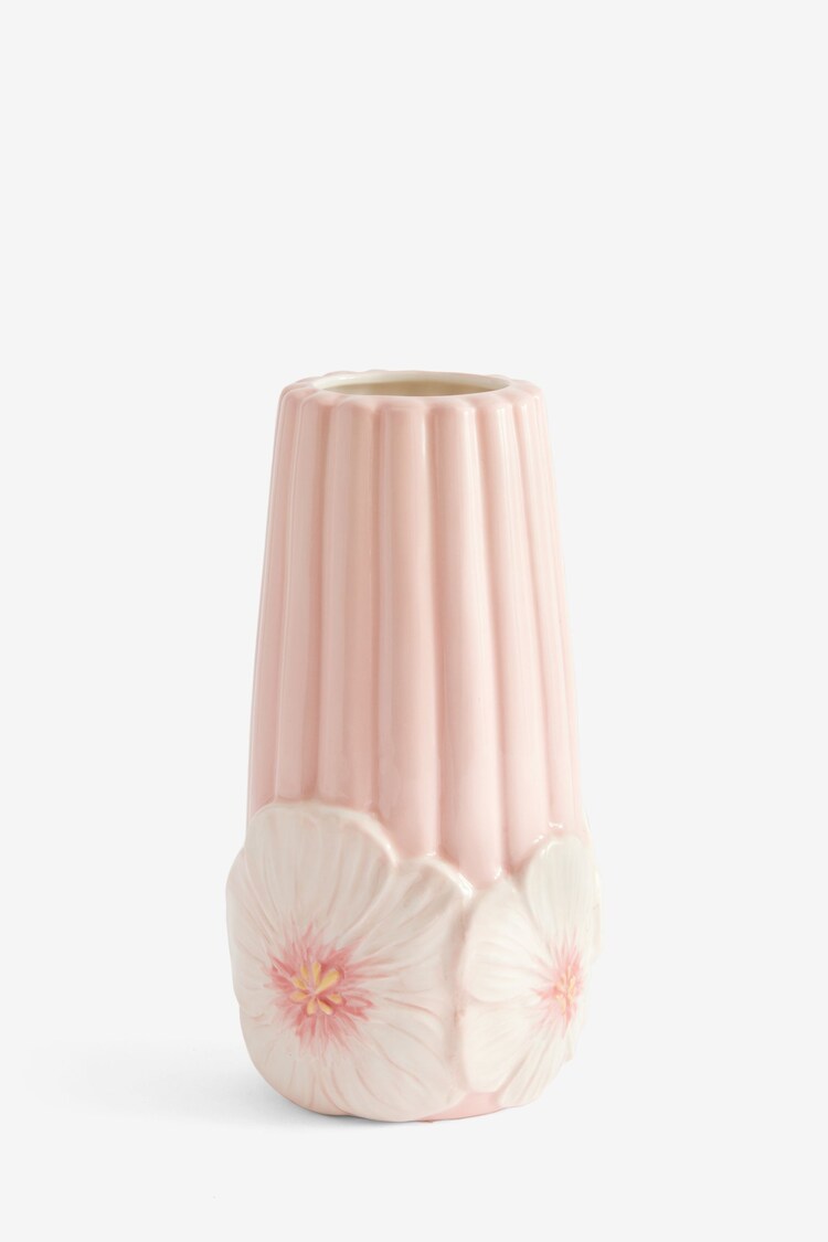 Buy Pink Floral 3D Ceramic Vase from the Next UK online shop