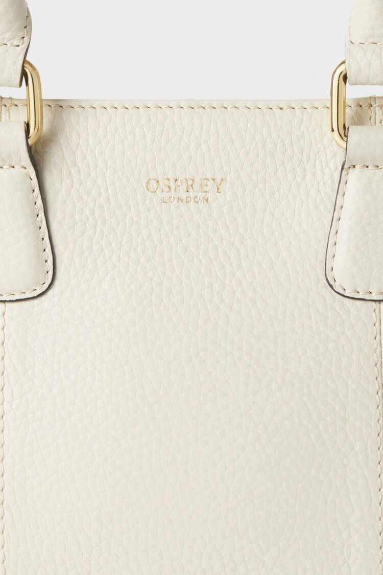 Buy OSPREY LONDON The Mini Adaline Leather White Grab Bag from the Next ...