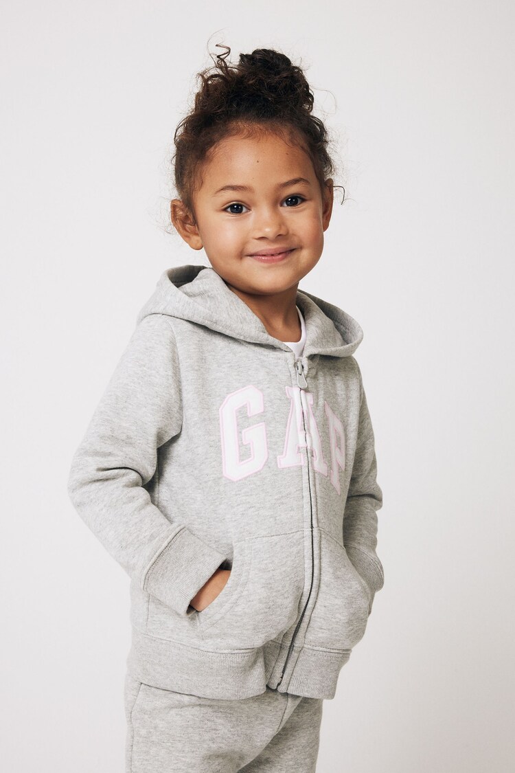 Buy Gap Light Grey Logo Zip Through Hoodie (Newborn-4yrs) from the Next ...