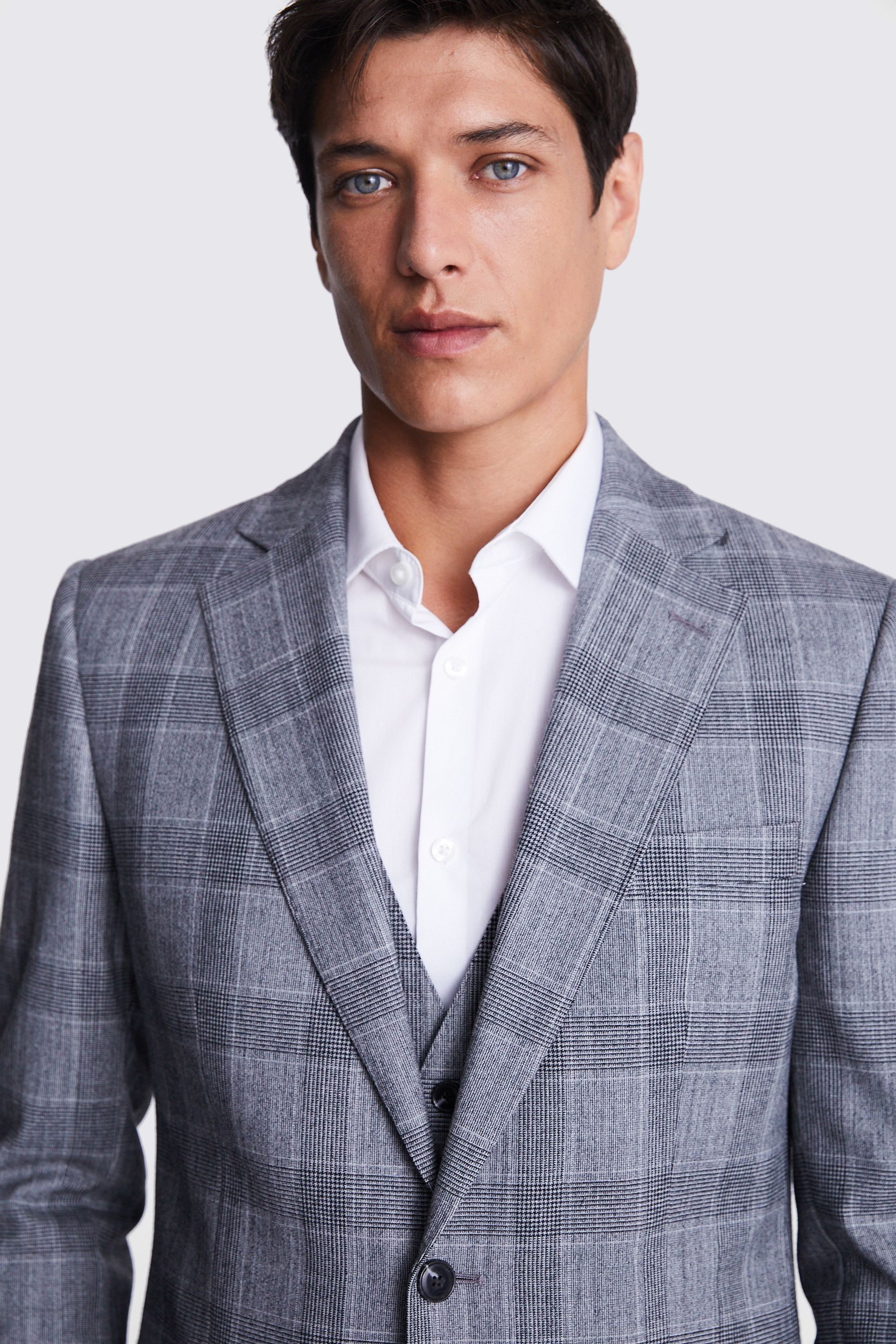 Buy MOSS Grey Tailored Fit Check Jacket from the Next UK online shop