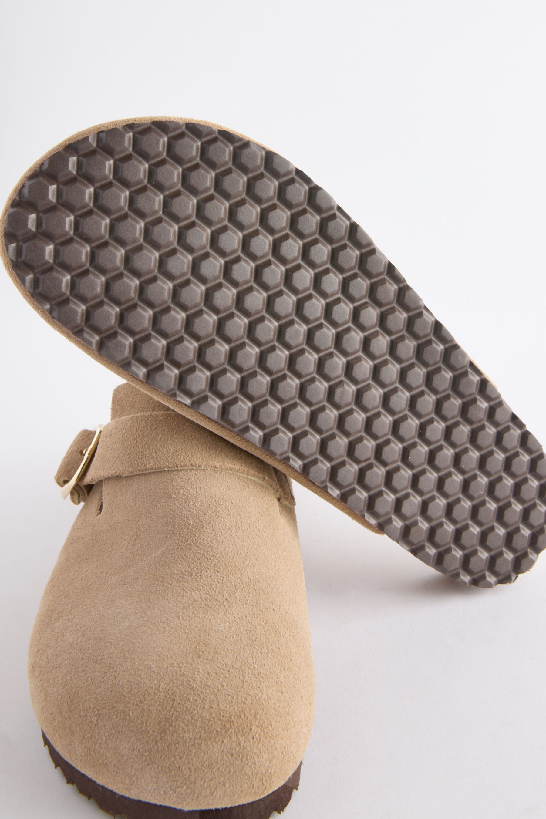 Buy Neutral Forever Comfort® Leather Footbed Clogs from the Next UK ...