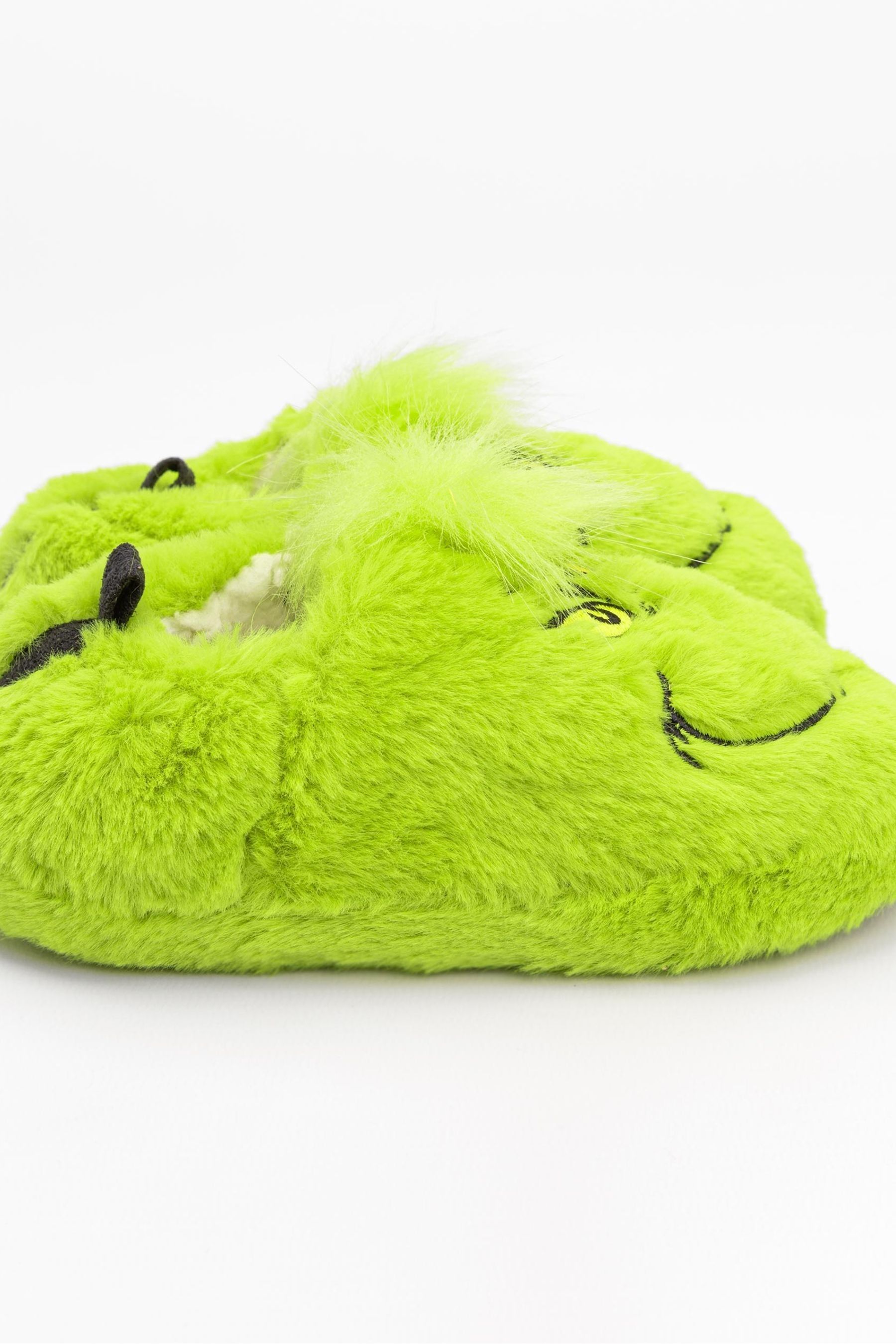 Buy Vanilla Underground Green Grinch Kids Fluffy Slippers from the Next ...