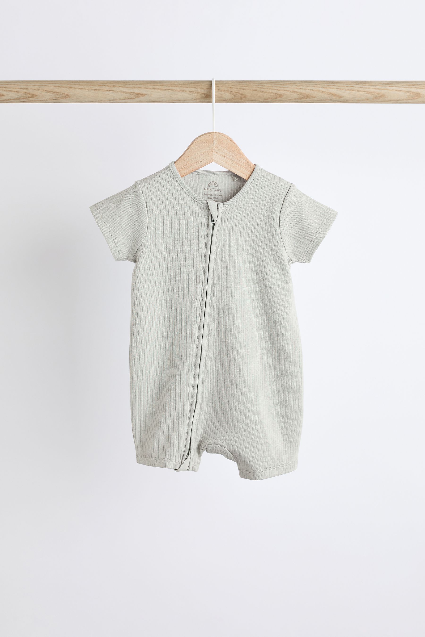 Buy Blue Baby Two Way Zip 100% Cotton Rompers 3 Pack (0mths-3yrs) from ...